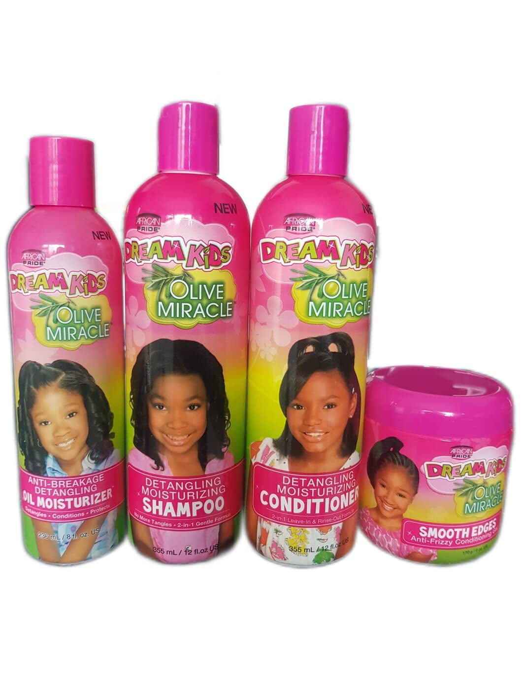 Dream African Pride Kids Olive Miracle Detangling Moisturizing Set Of 4 ...
