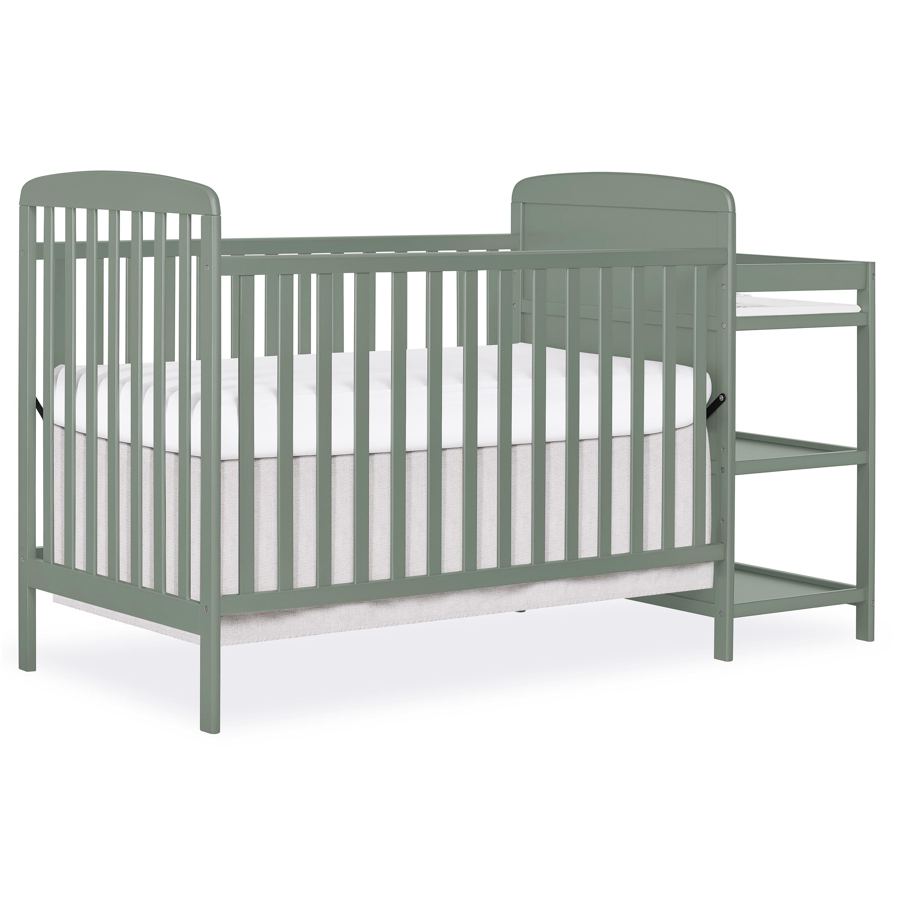 Dream On Me Anna 3-in-1 Convertible Crib with Changing Table Meadow ...