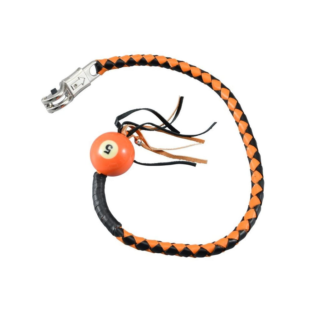 Dream Apparel 42" Leather Motorcycle Get Back Whip for Handlebar ...