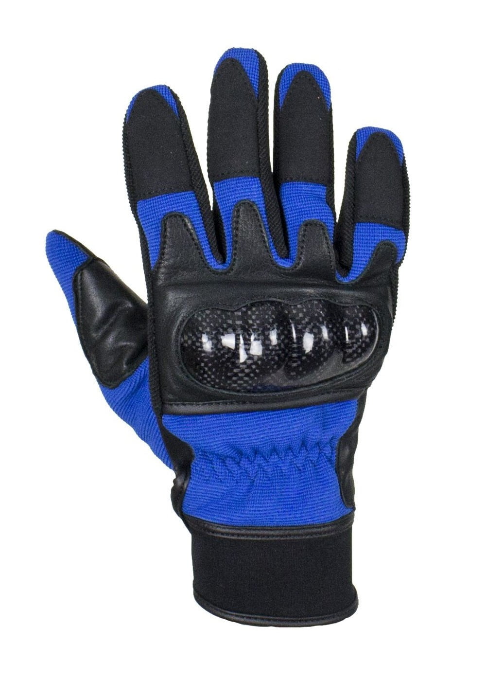 Dream Apparel Black Leather Motorcycle Knuckle Protector Gloves Riding ...