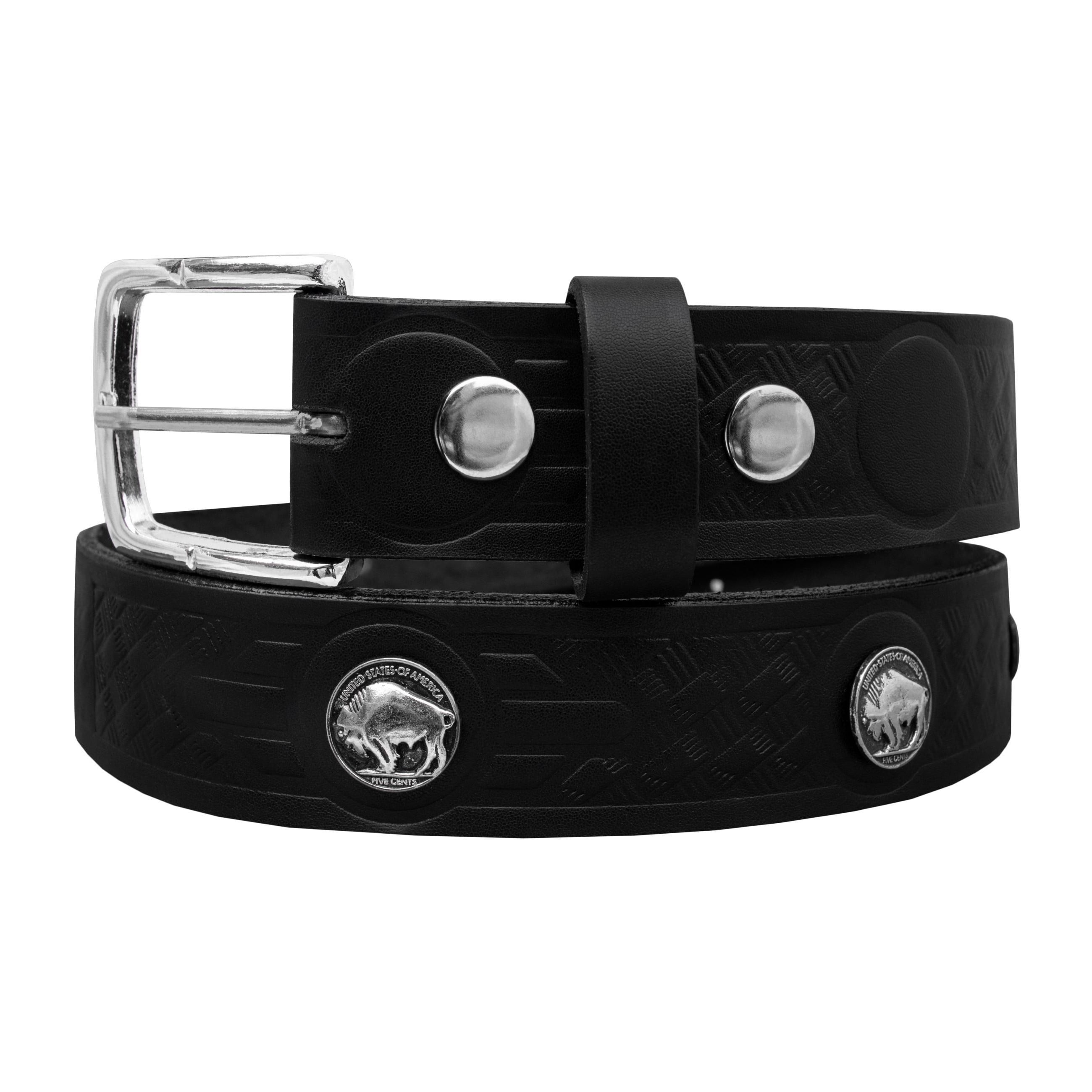 Dream Apparel Black Motorcycle Leather Belt Five Cents - Walmart.com