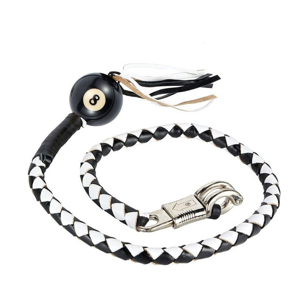 Dream Apparel Leather Motorcycle Whips 36"/42" Get Back Whip with Ball ...