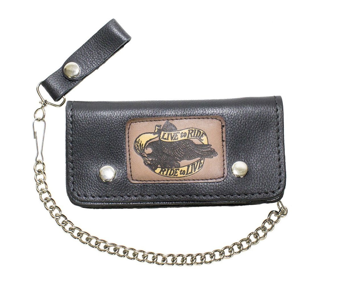Dream Apparel Live To Ride Bifold Chain Wallet for Men and Women ...