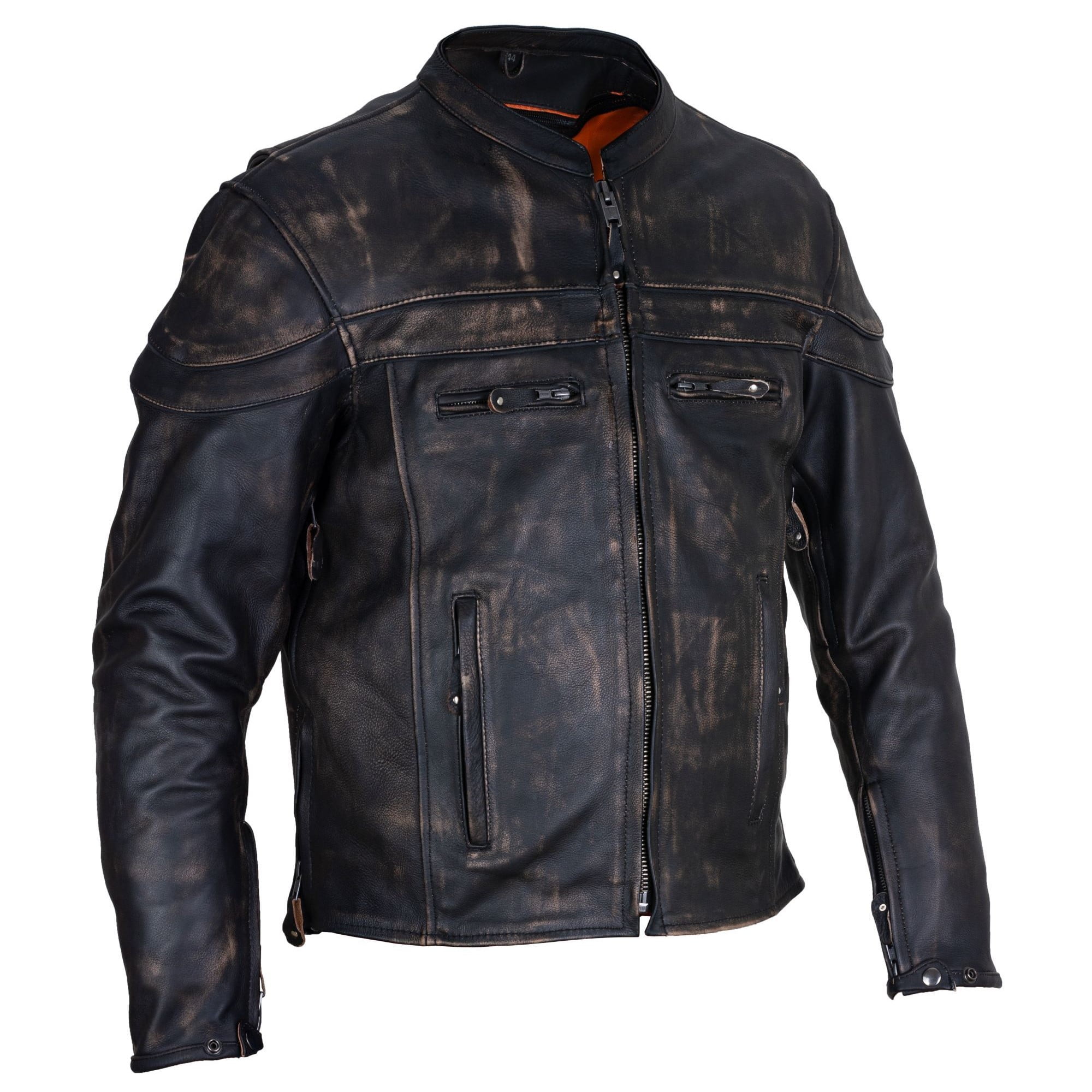 Dream Apparel Mens Leather Motorcycle Racer Jacket Premium Cowhide ...