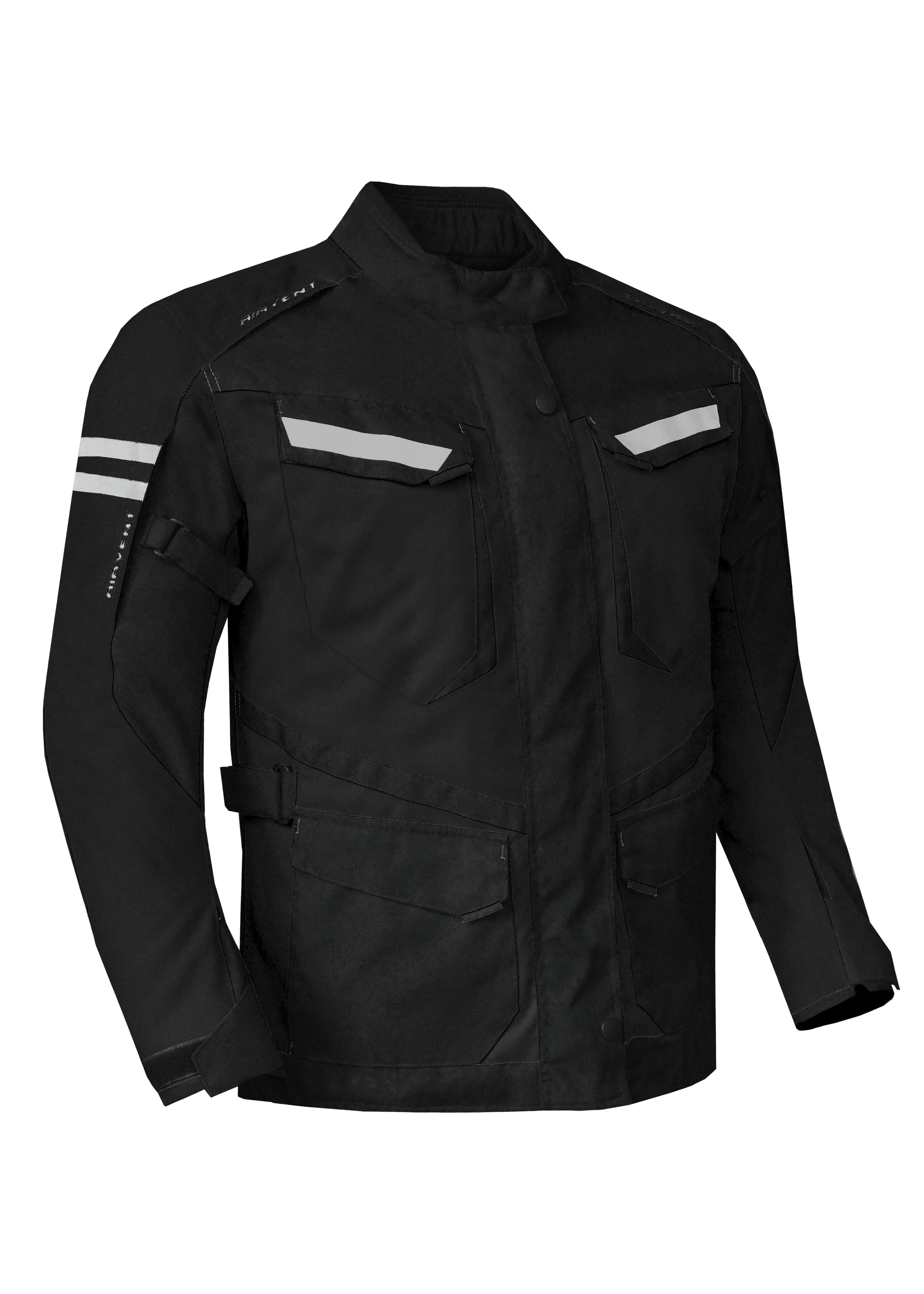 Dream Apparel Mens Motorcycle jacket Black, Armored Protective Round ...