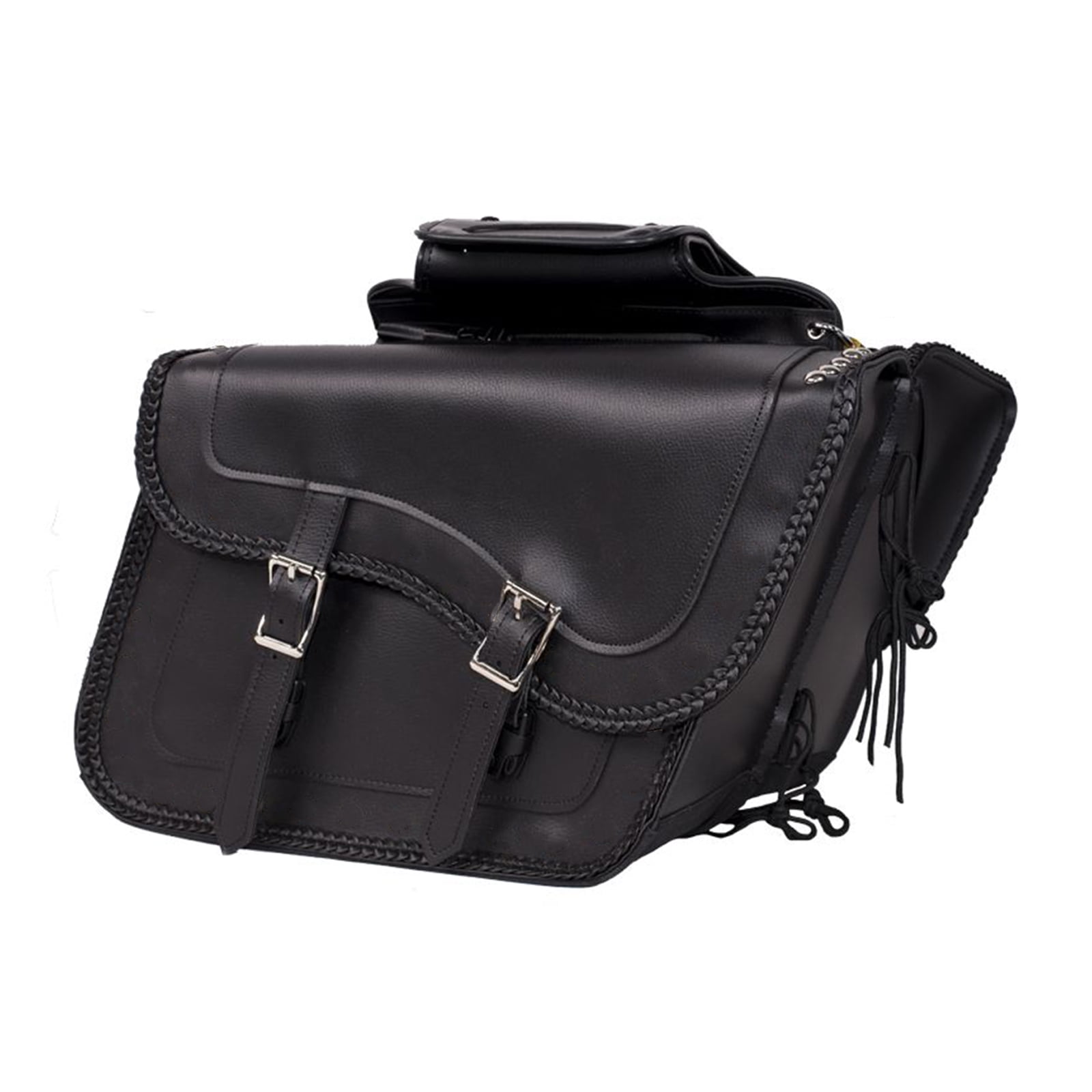 Dream Apparel Motorcycle Saddle Bags PU Leather Motorcycle Luggage Bag ...