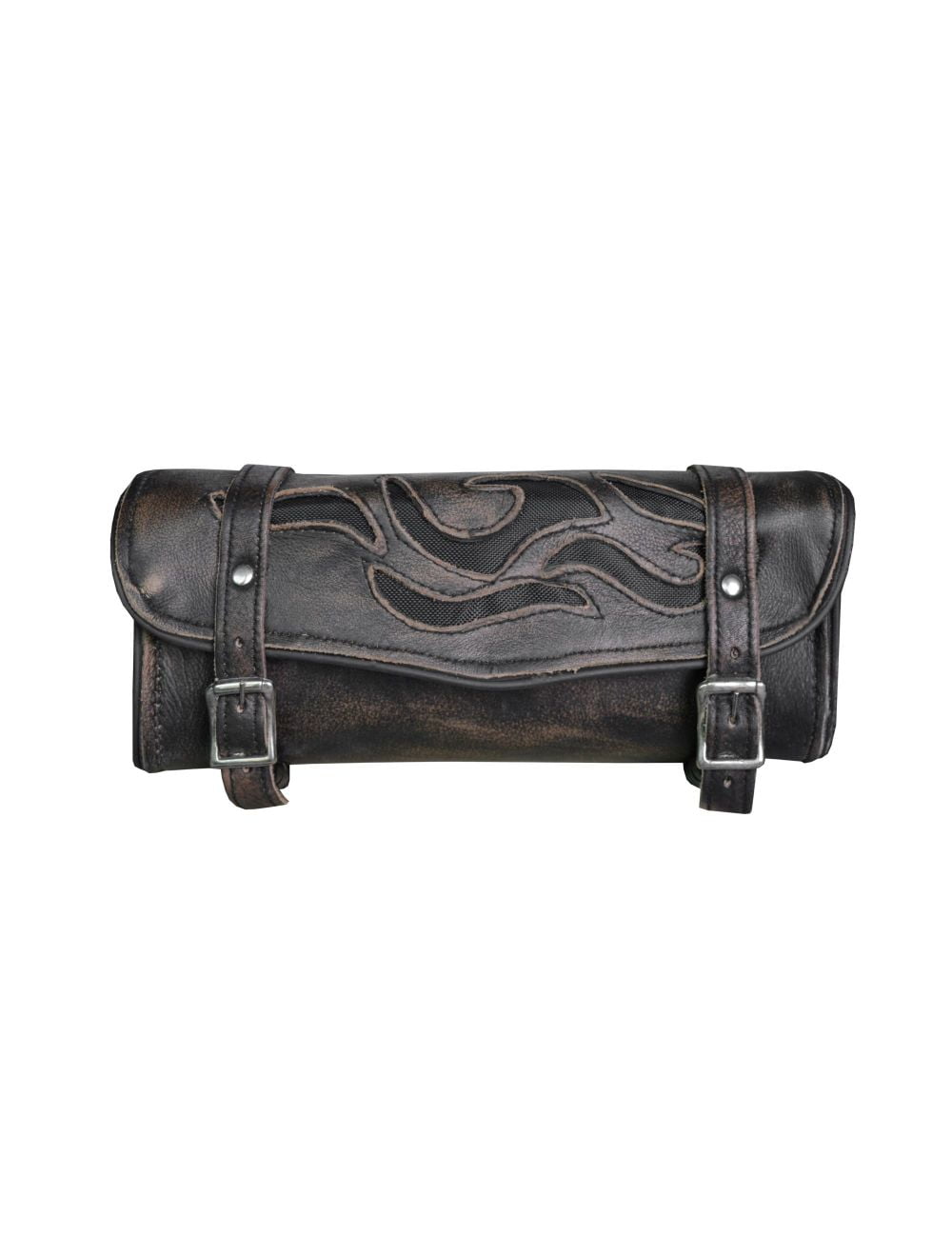 Dream Apparel Motorcycle Tool Bags with Flames Handlebar Bag Universal ...