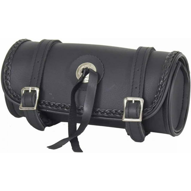 Dream Apparel Motorcycle Tool Bags with Shiny Studs & Concho Handlebar ...