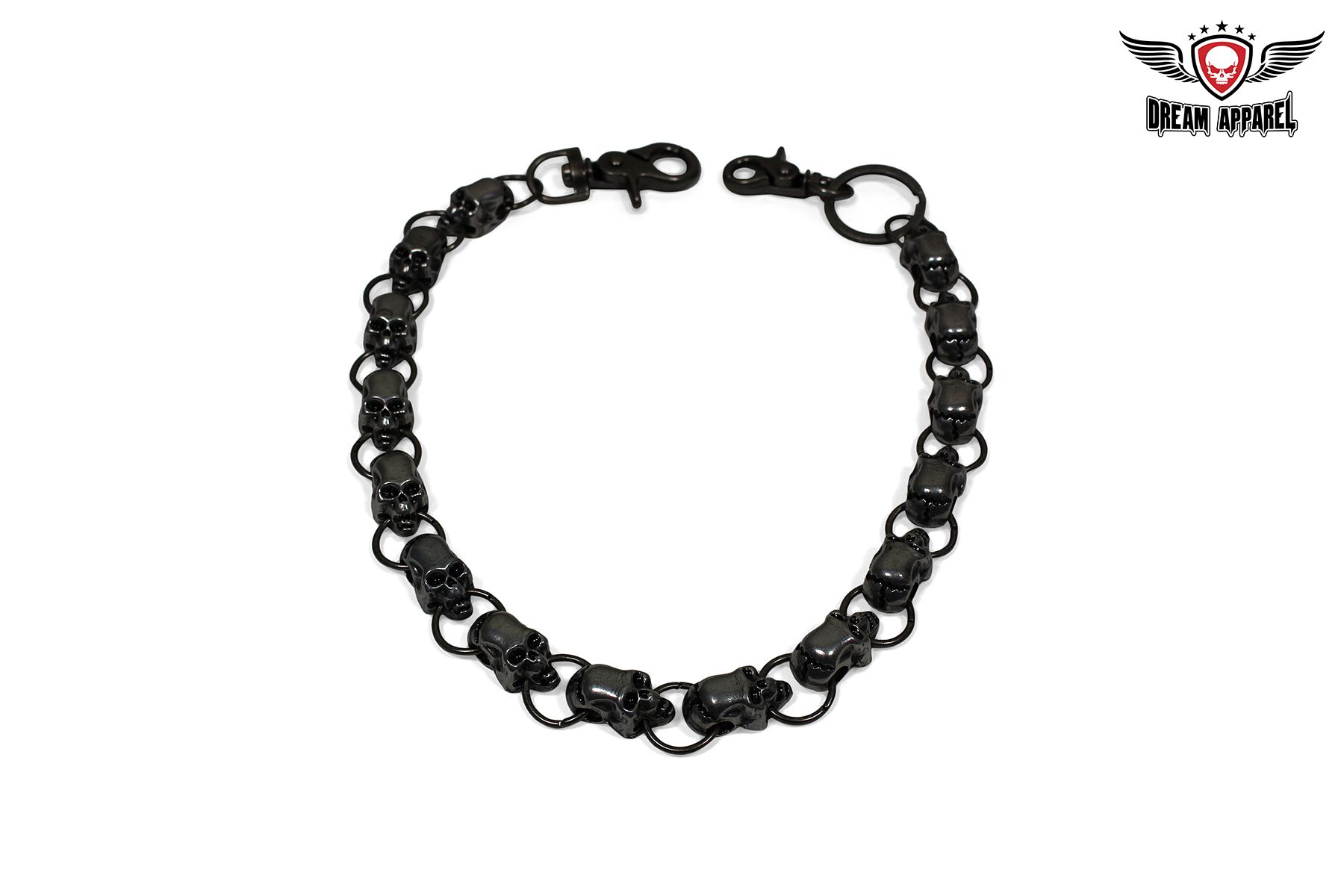 Dream Apparel Pants Keychain, Biker Chain Motorcycle Wallet Chain with Keyring with 15 skulls ...