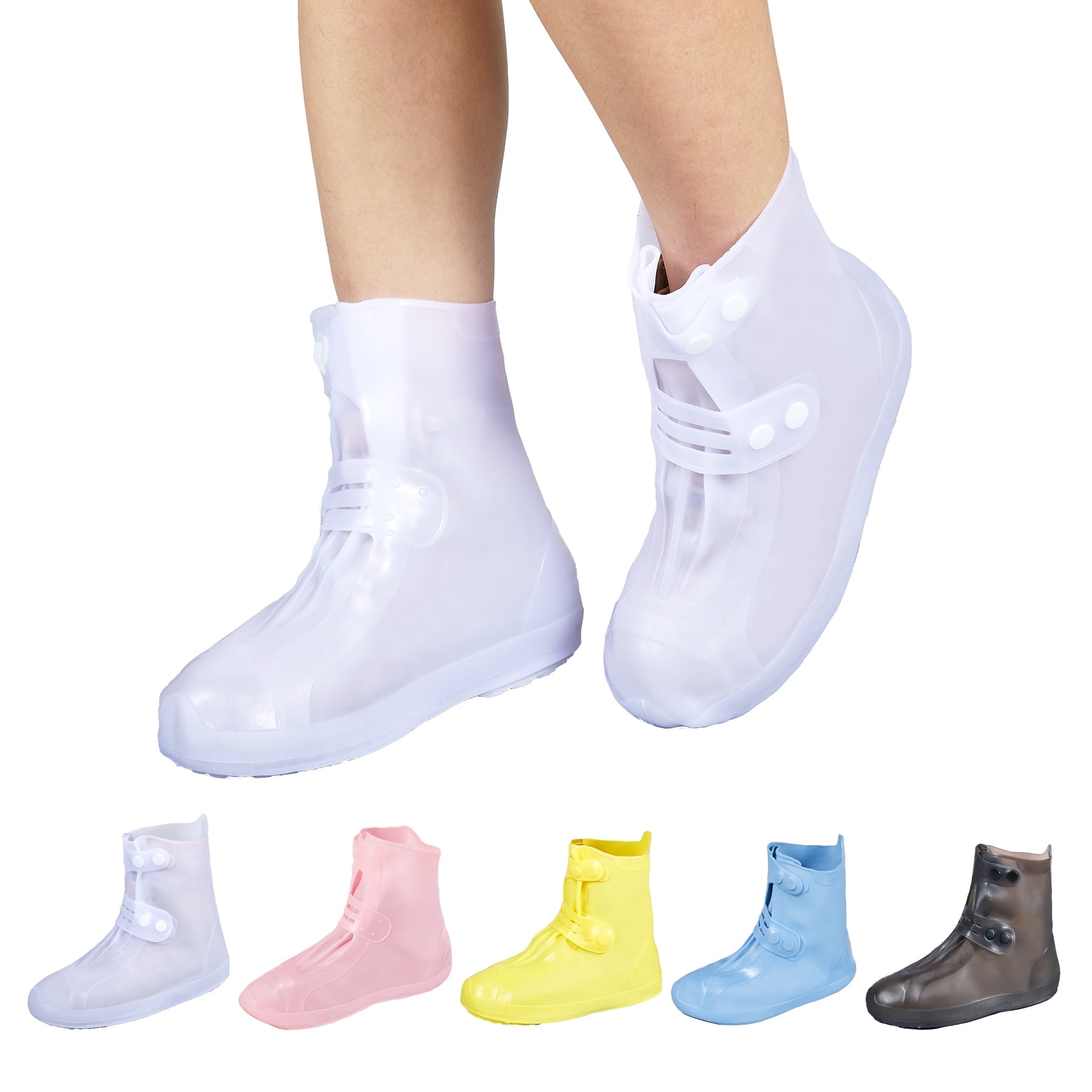 Dream Apparel Waterproof Rain Shoe Covers for Women Men, Non-Slip ...