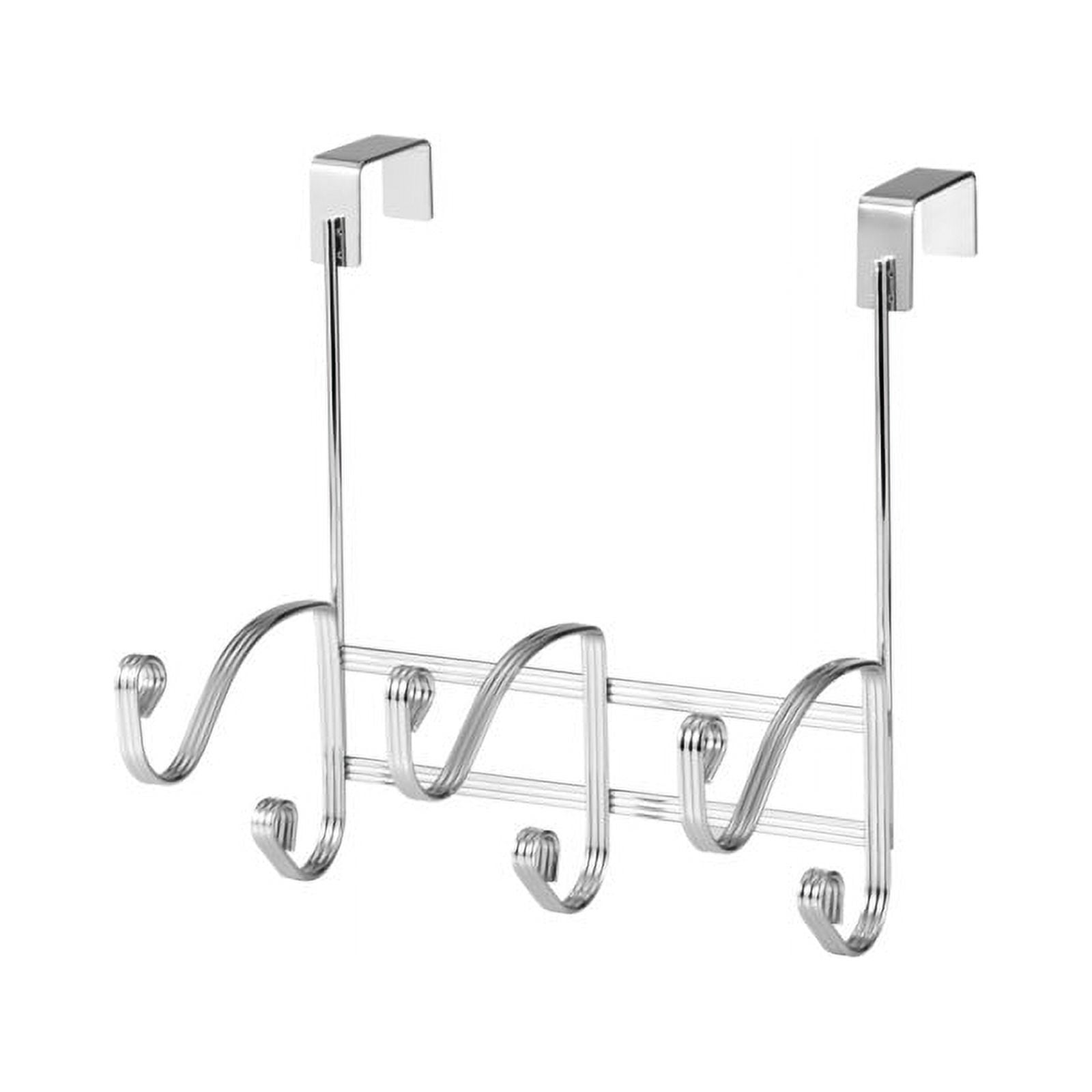 Dream Bath Chrome Over the Door Horizontal 6 Hook Bathroom Towel and ...
