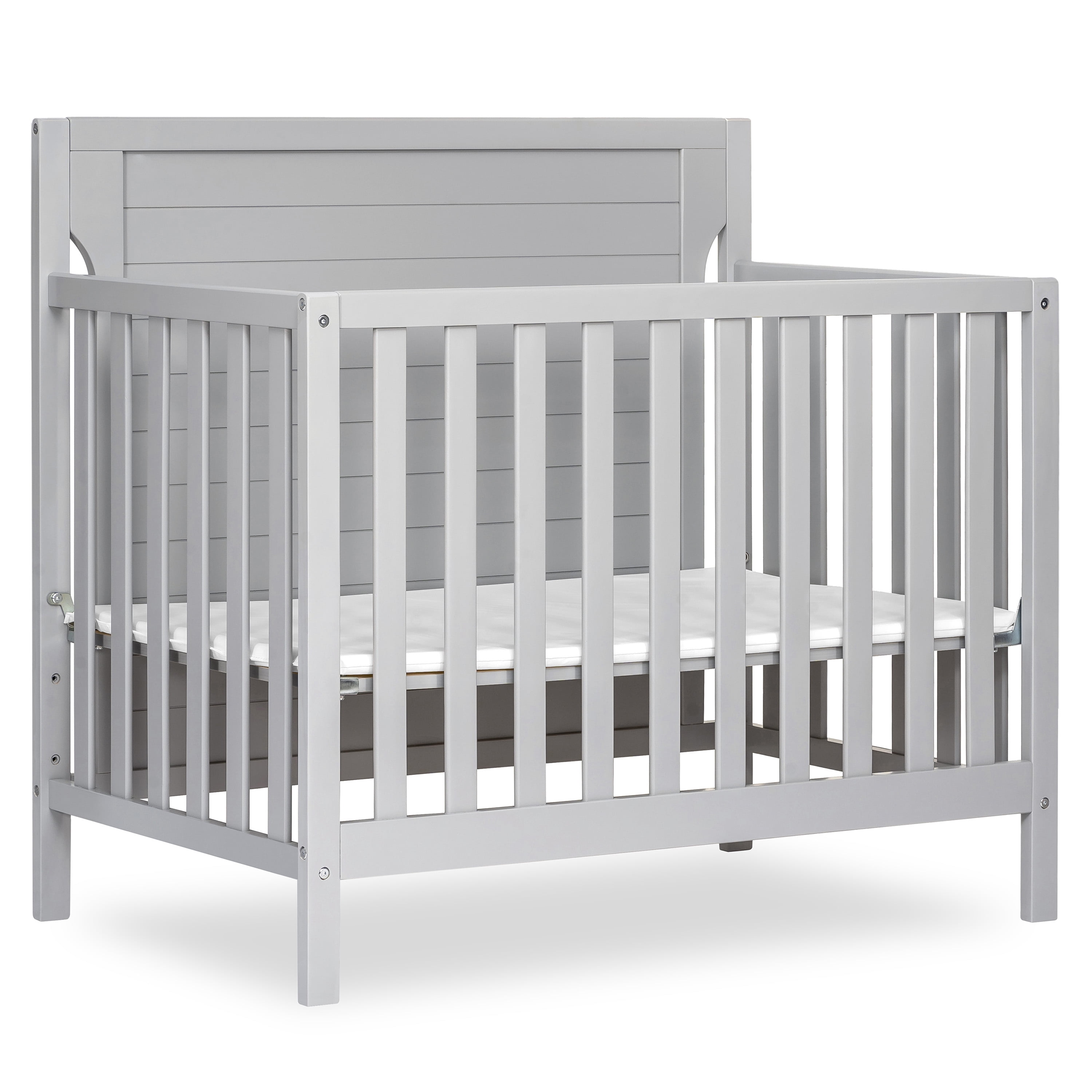 Dream On Me Bellport 4 in 1 Convertible Mini/Portable Crib in Pebble ...