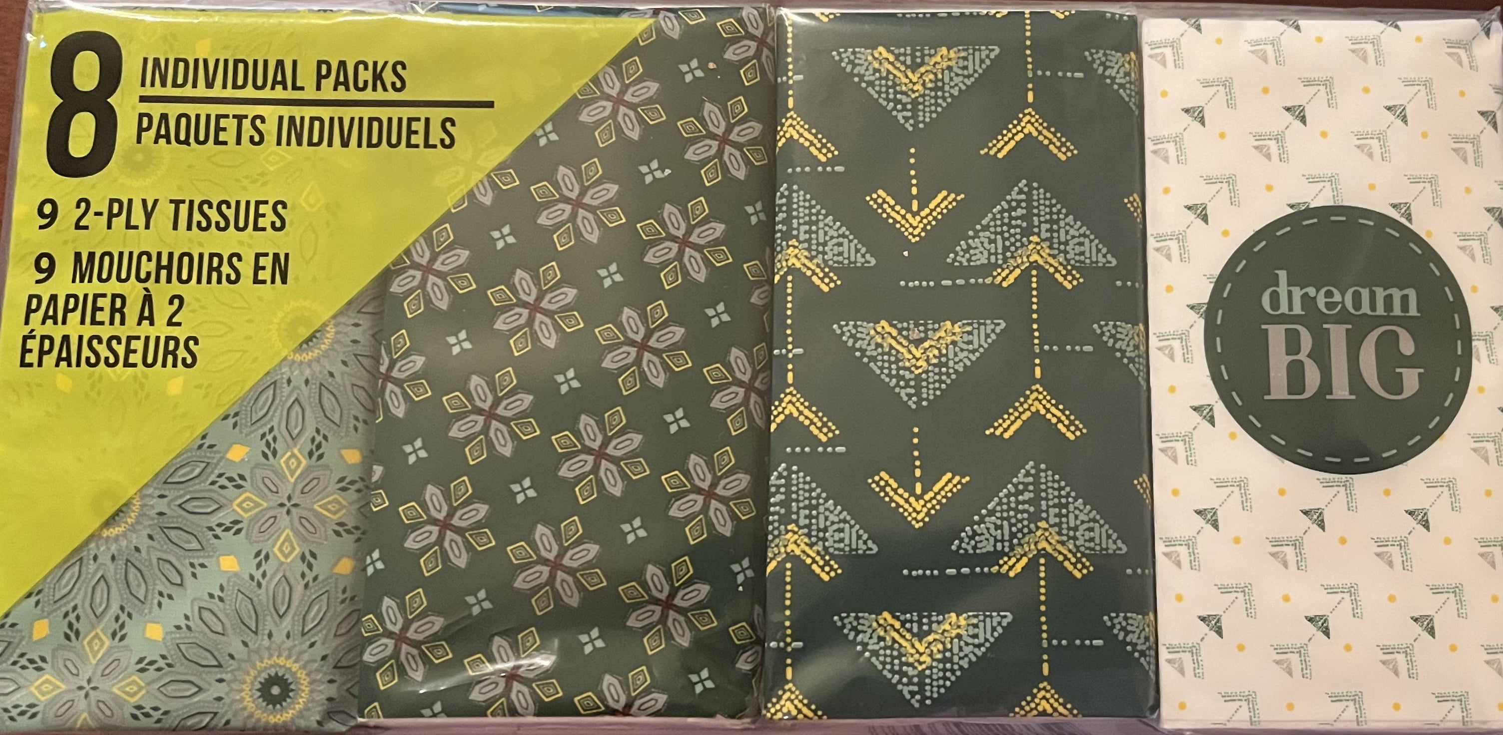 Dream Big 2-ply Tissues 8 Individually Pack Purse Tissues - Walmart.com