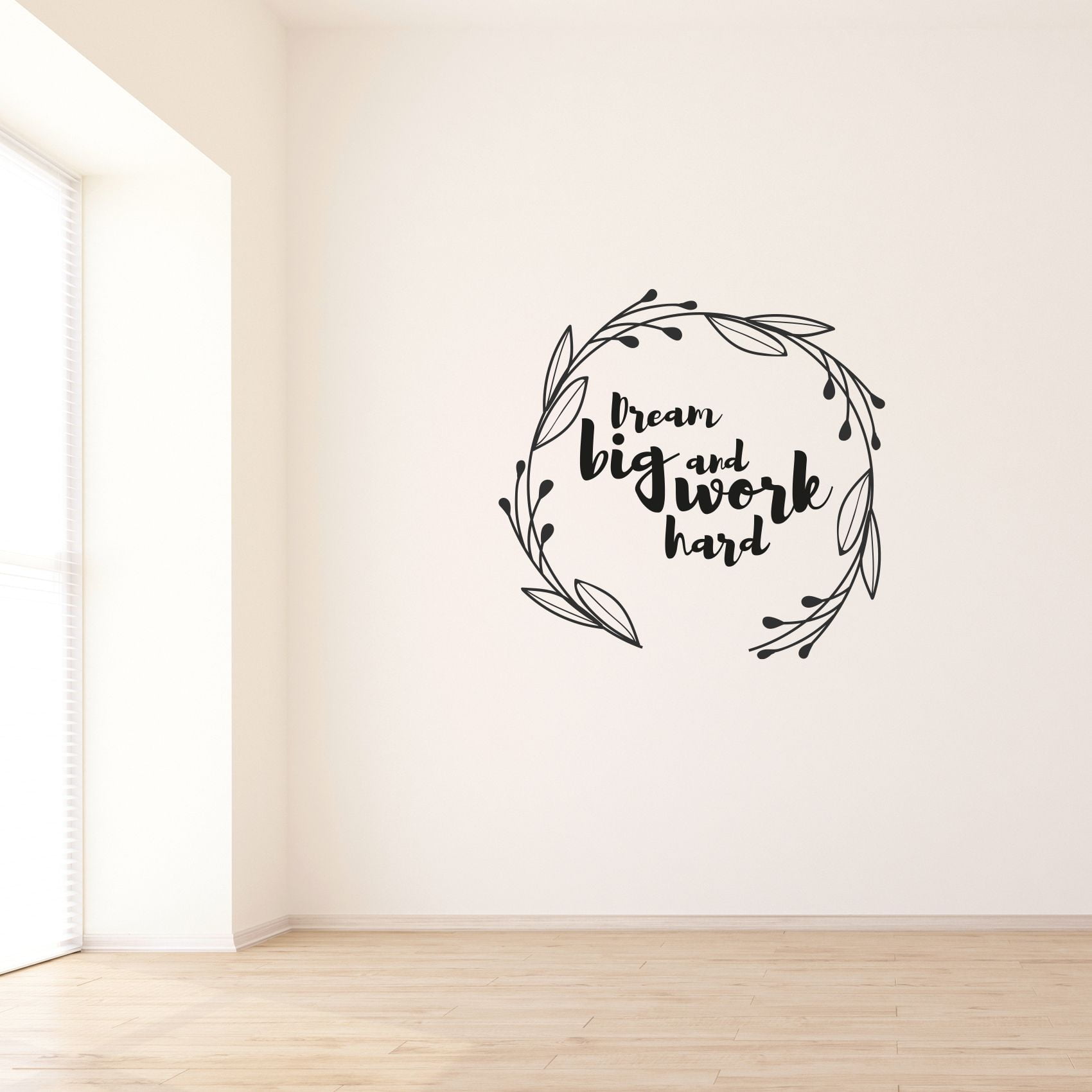 Dream Big And Work Hard - Life Motivation Quote Reading Theme Vinyl ...