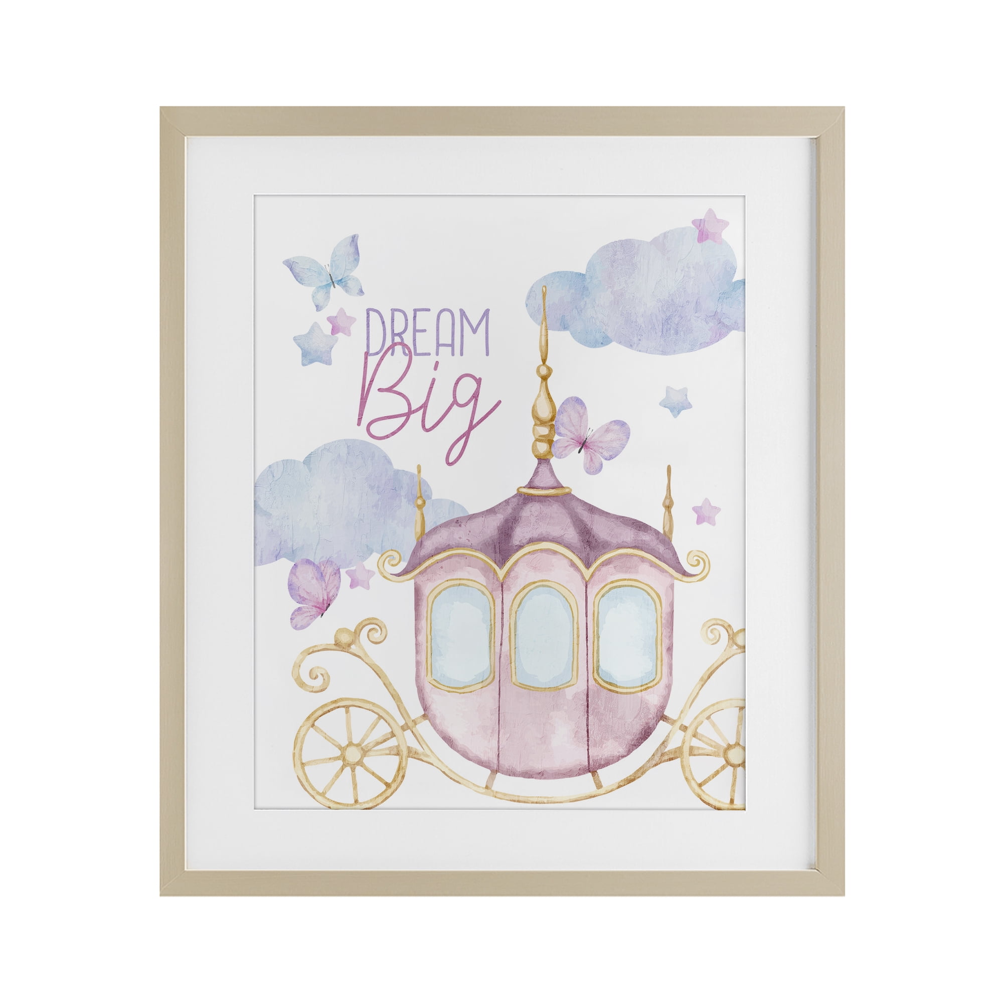 Dream Big Fantasy Carriage Birch Framed Print Under Glass, design by ...