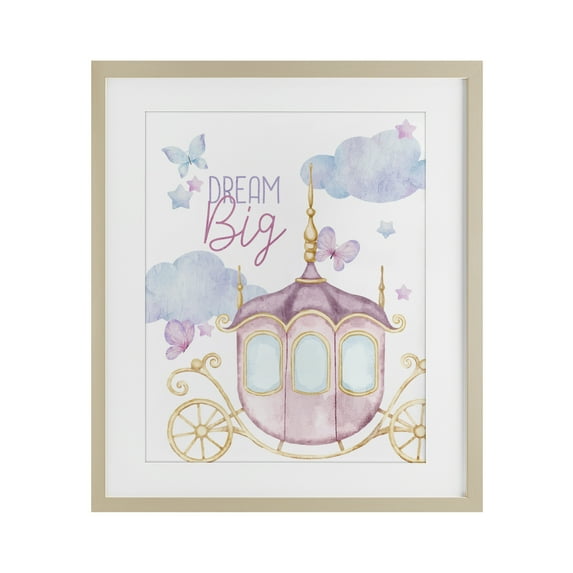 Dream Big Fantasy Carriage Birch Framed Print Under Glass, design by ...
