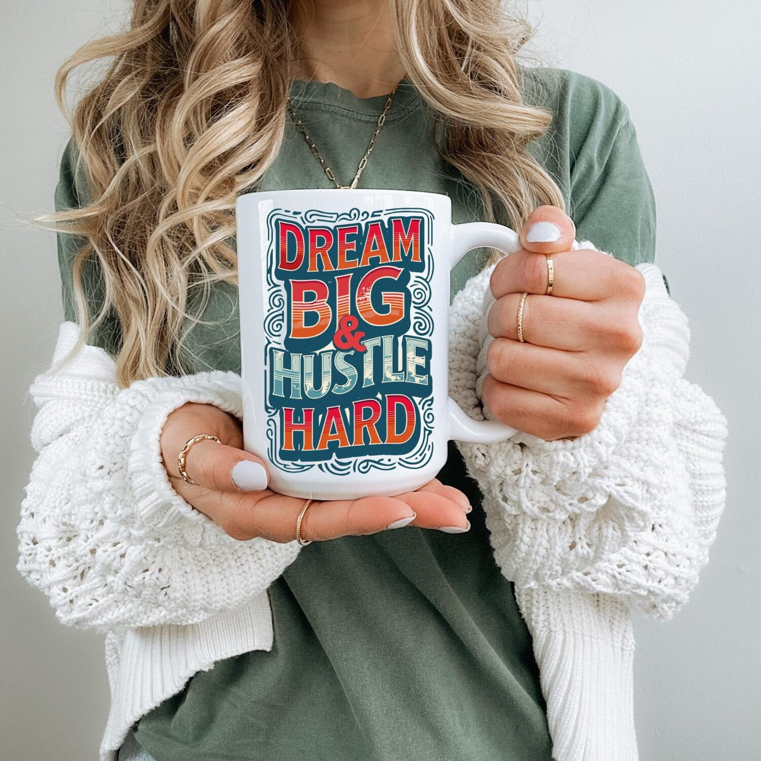 Dream Big Hustle Hard Coffee Mug: Inspirational Office Gift - Walmart.com