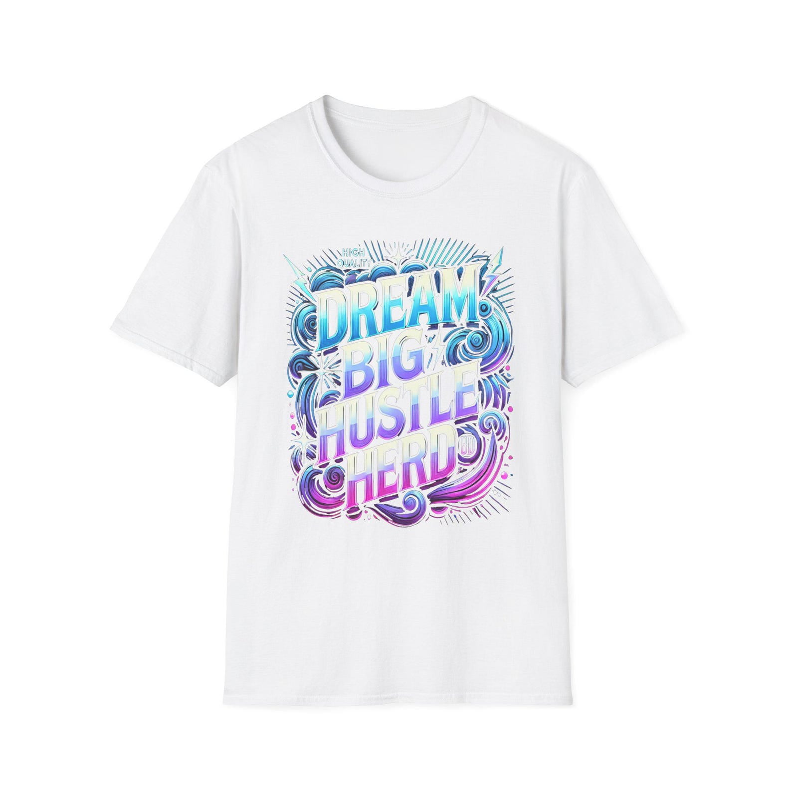 Dream Big Hustle Hard T-Shirt: Motivational Goal-Getter Graphic Tee for ...