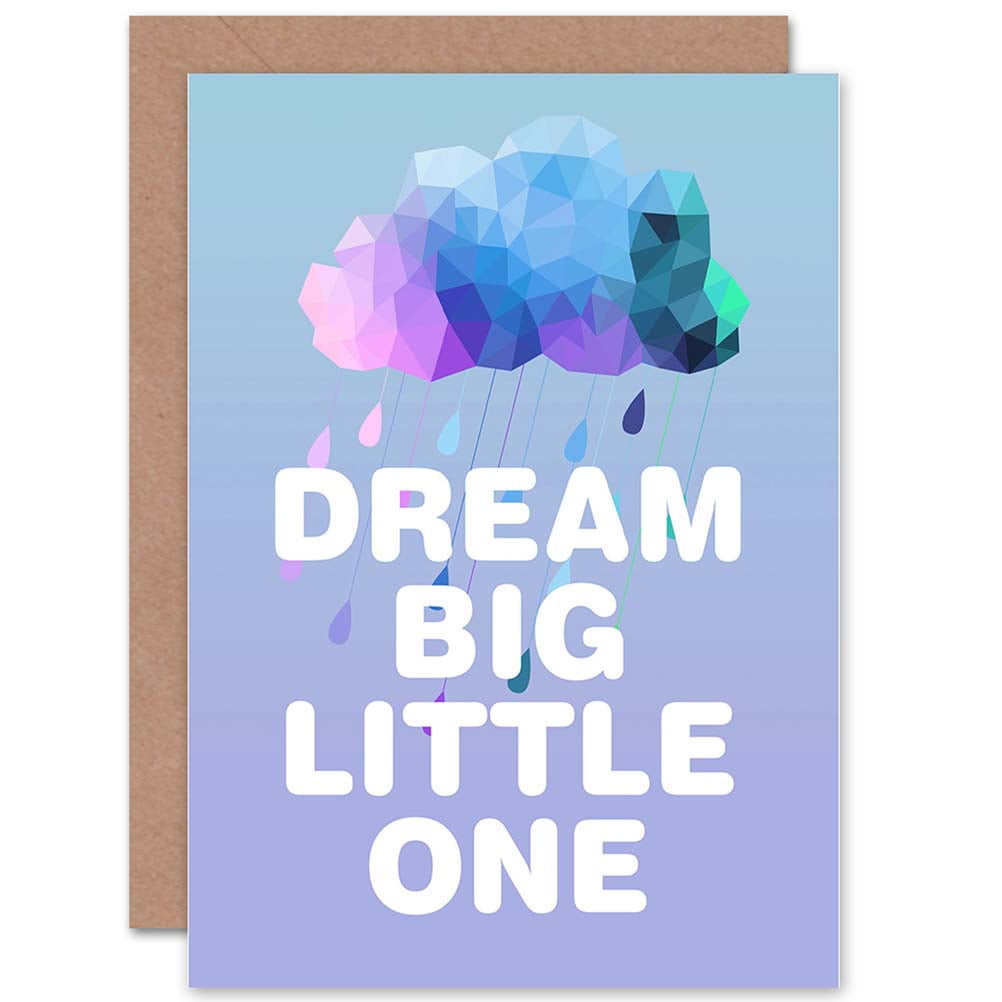 Dream Big Little One Blue Graduation New Job Greetings Card Plus ...