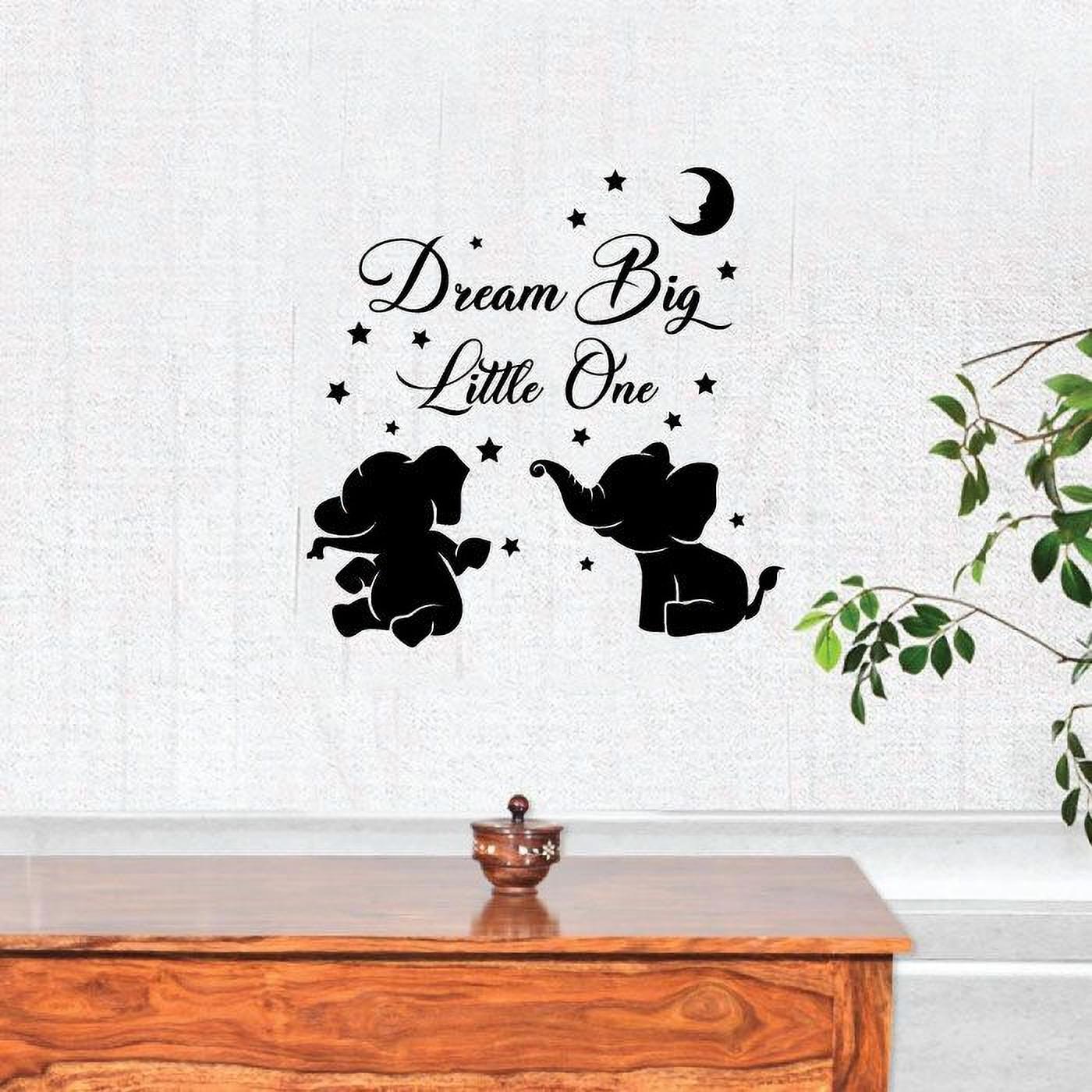 Dream Big Little One - Cute Baby Elephant Silhouette Inspirational ...
