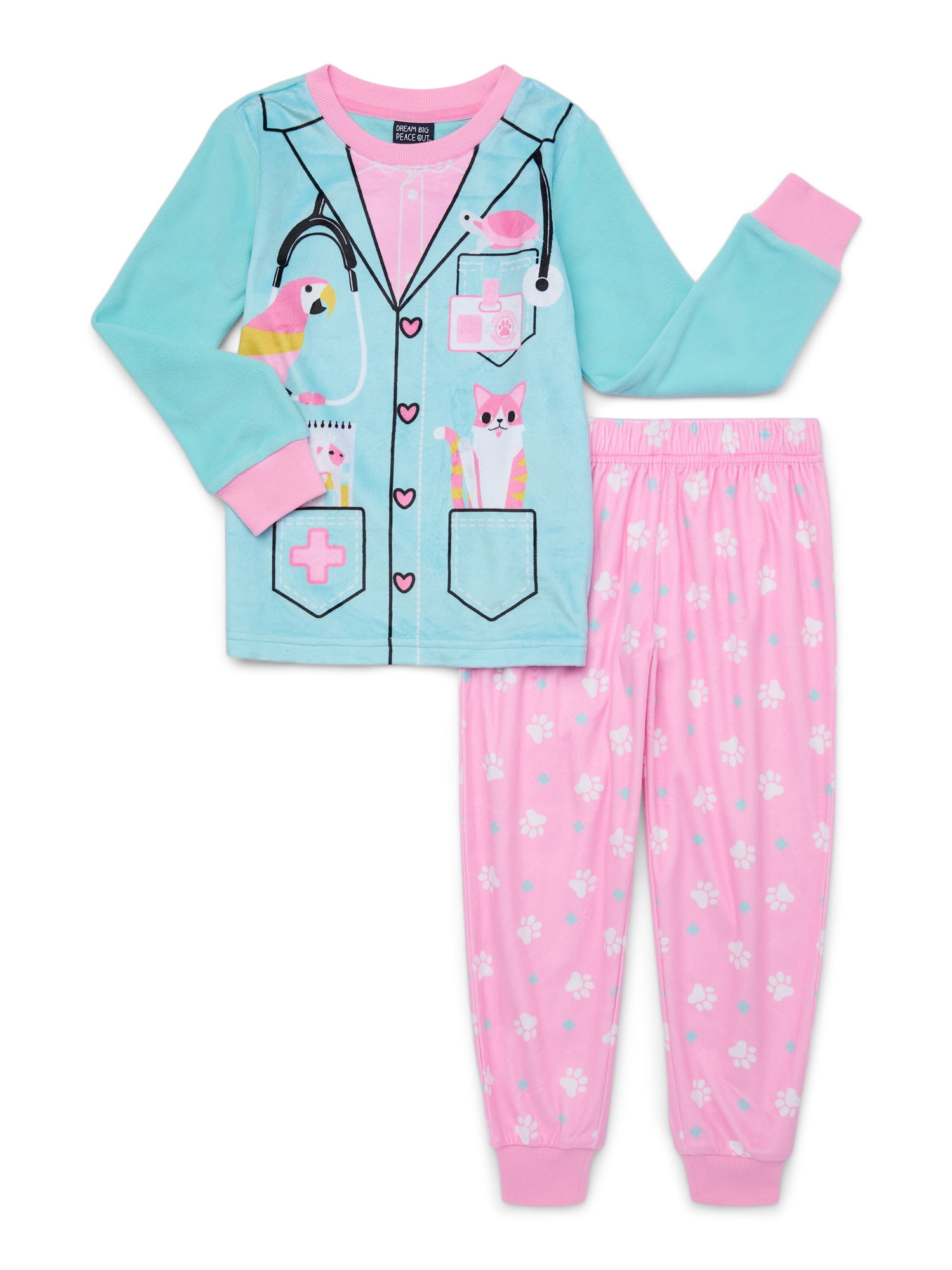 Dream Big Peace Out Boys and Girls Occupation Pajama Set, 2 Piece ...