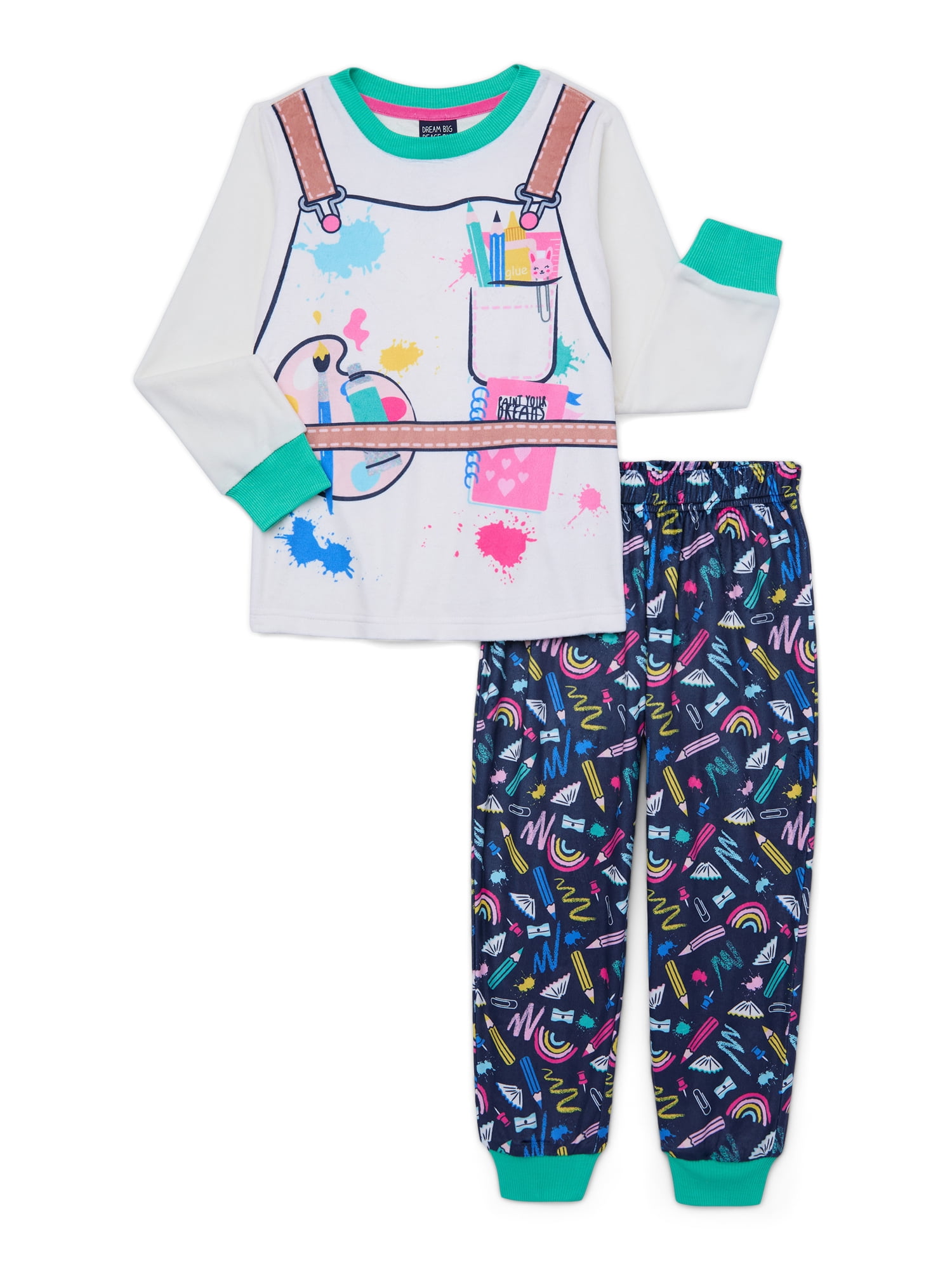 Dream Big Peace Out Boys and Girls Occupation Pajama Set, 2 Piece ...