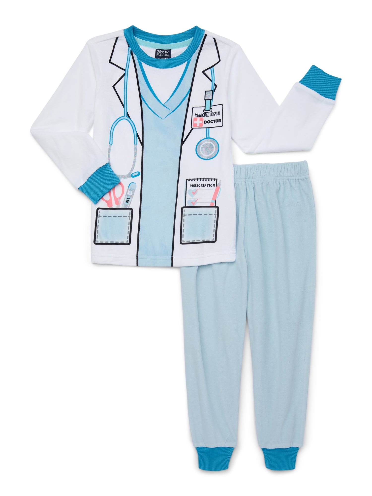Dream Big Peace Out Boys and Girls Occupation Pajama Set, 2 Piece ...