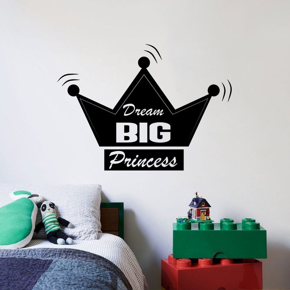 Dream Big Princess Baby Girl Babies Crown Quote Positive Life ...