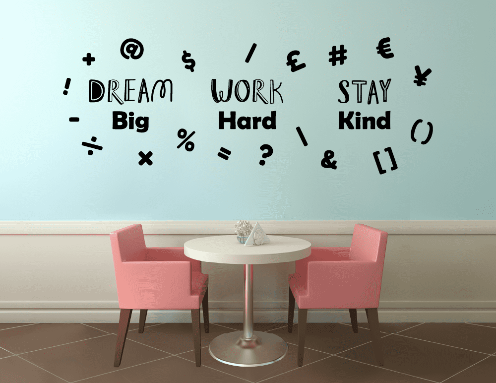 Dream Big Quote Classroom Wall Decals Stickers Education Educational ...