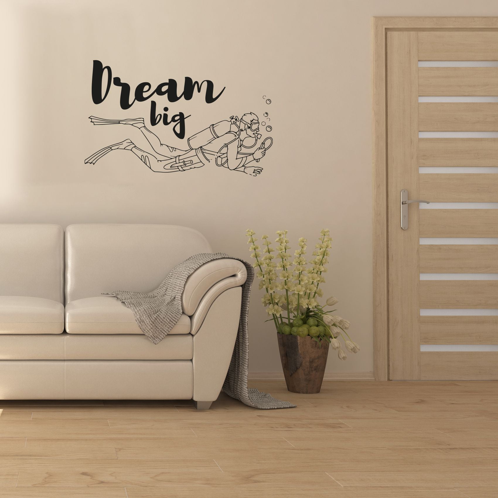 Dream Big Scuba Diver Silhouette Scuba Diving Underwater Diving Vinyl ...