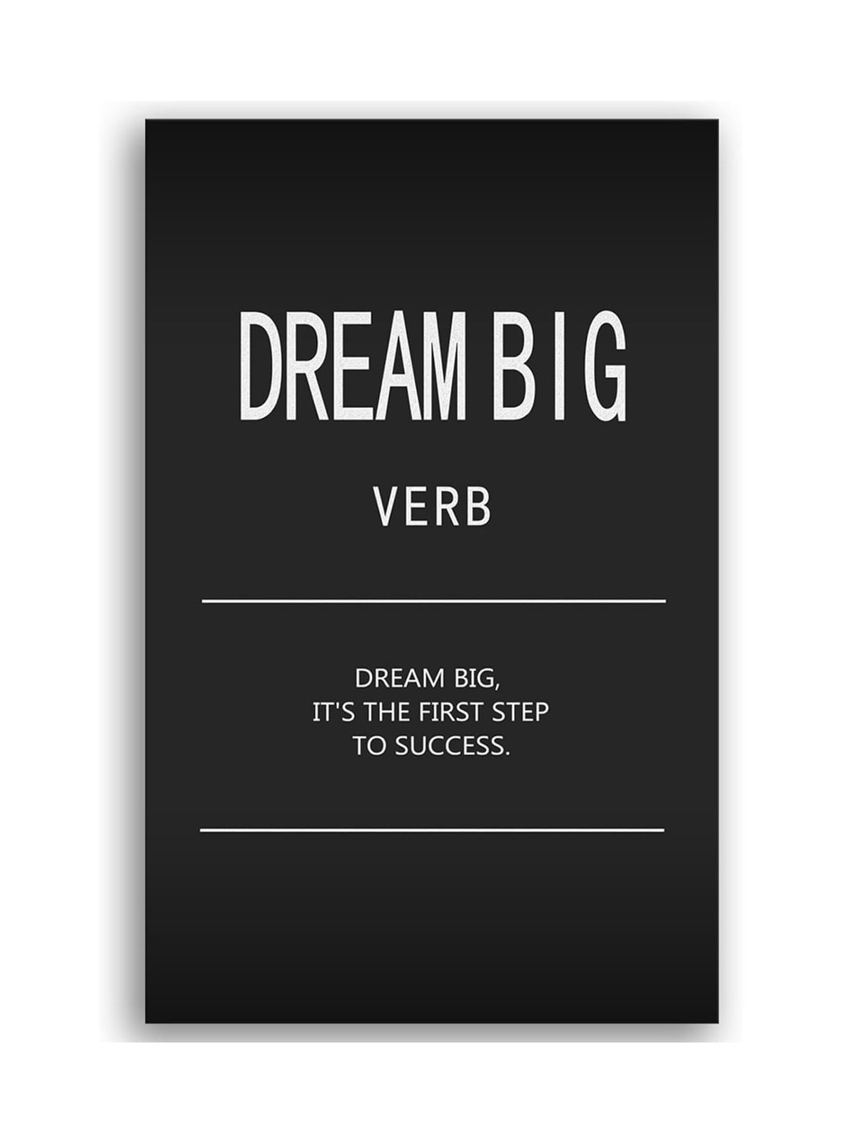Dream Big (Verb) Positive Affirmation Wall Art - Motivational Canvas ...