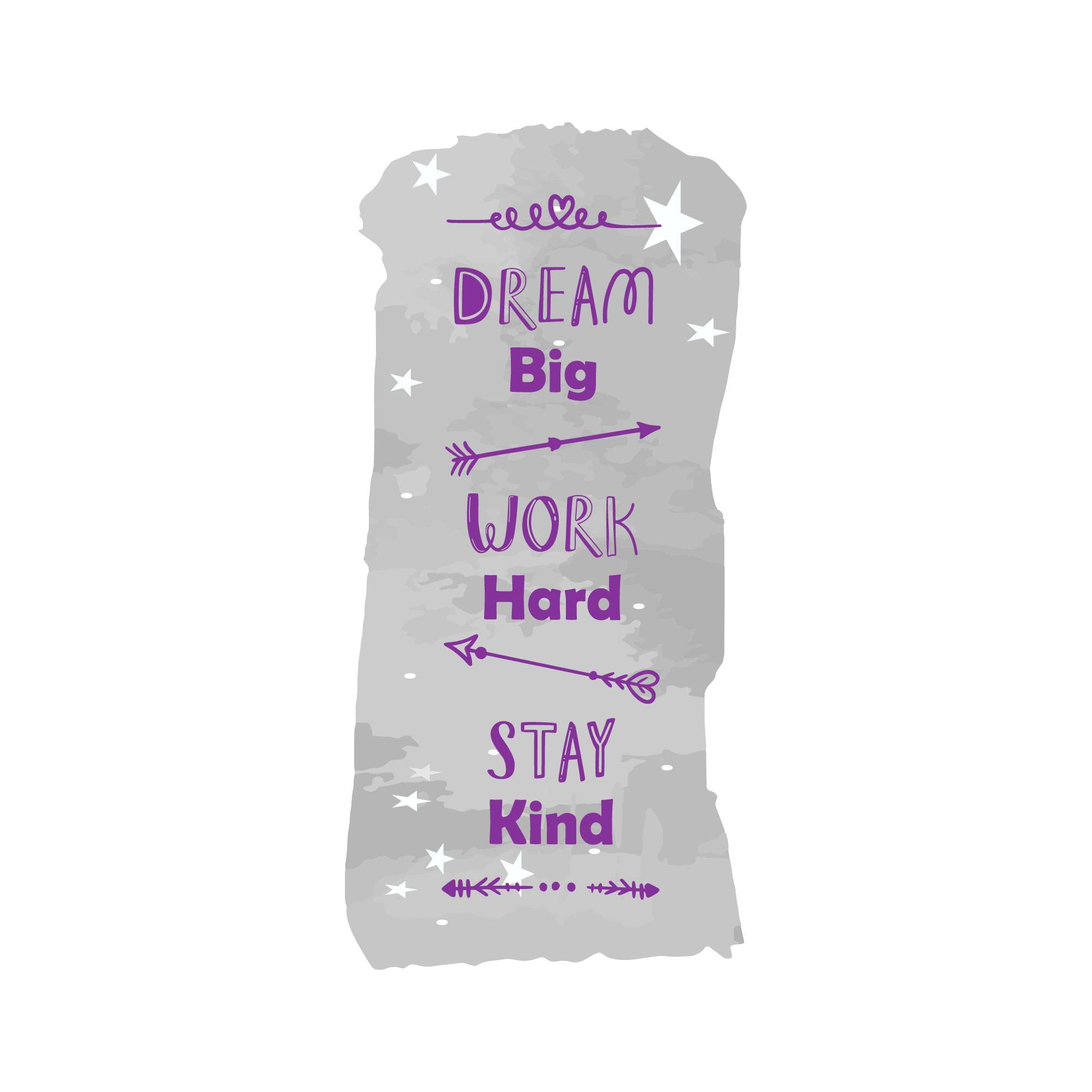 Dream Big Work Hard Stay Kind Positive Educational Quote Vinyl Wall ...