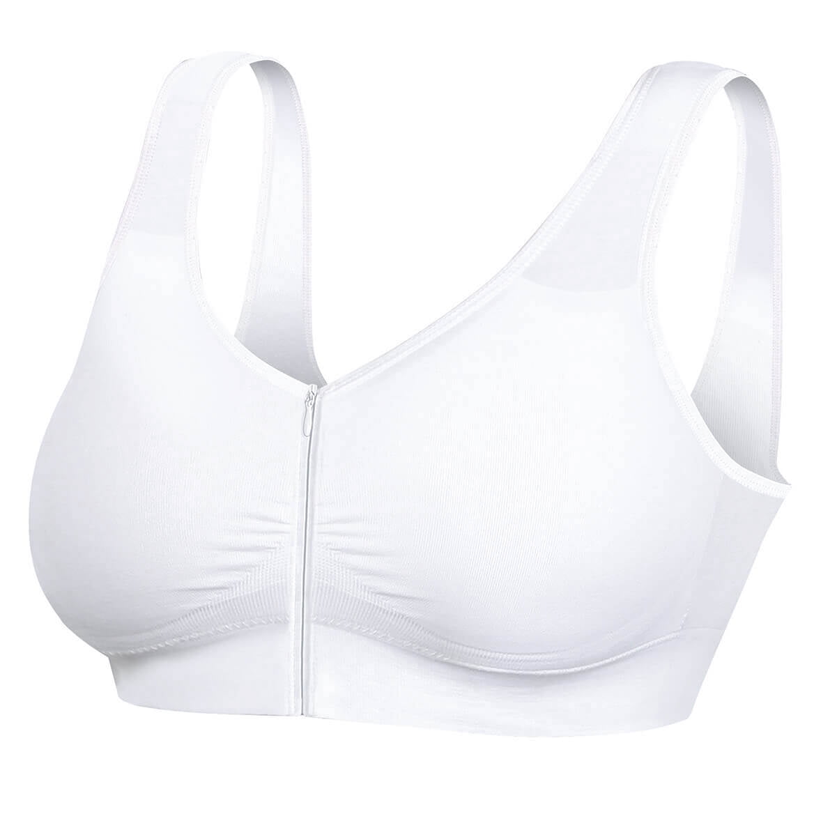 Fox Valley Traders Dream Bras Copper Therapy Zip-Front Bra, White ...