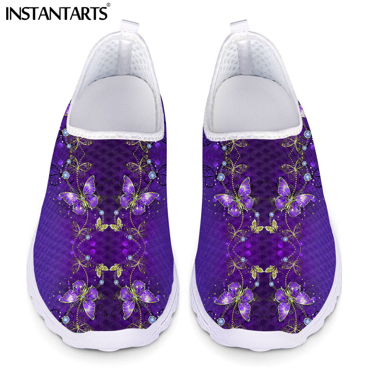 Dream Butterfly Print Women Flats Shoe Pretty Animal Slip on Mesh Shoes ...