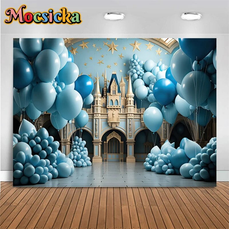 Dream Castle Photography Background Balloon Baby Newborn Children Happy ...