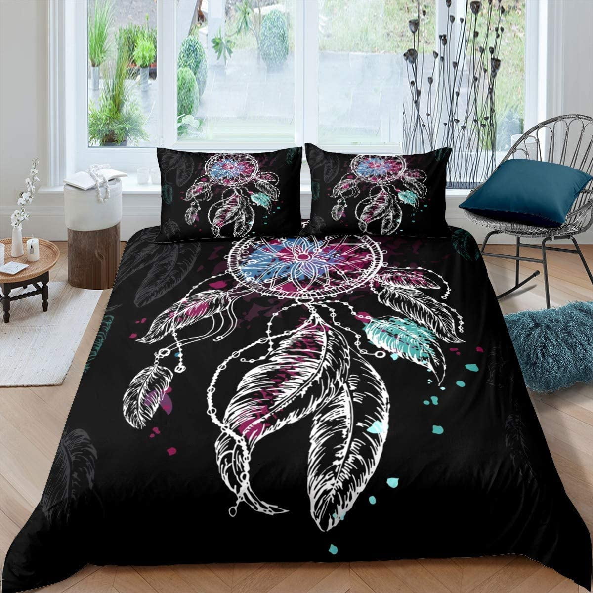 Dream Catcher Bedding Set Bohemian Dream Catcher Duvet Cover Mandala ...
