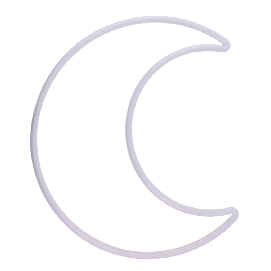 Dream Catcher Craft White Plastic Moon for Home Handmade Projects ...