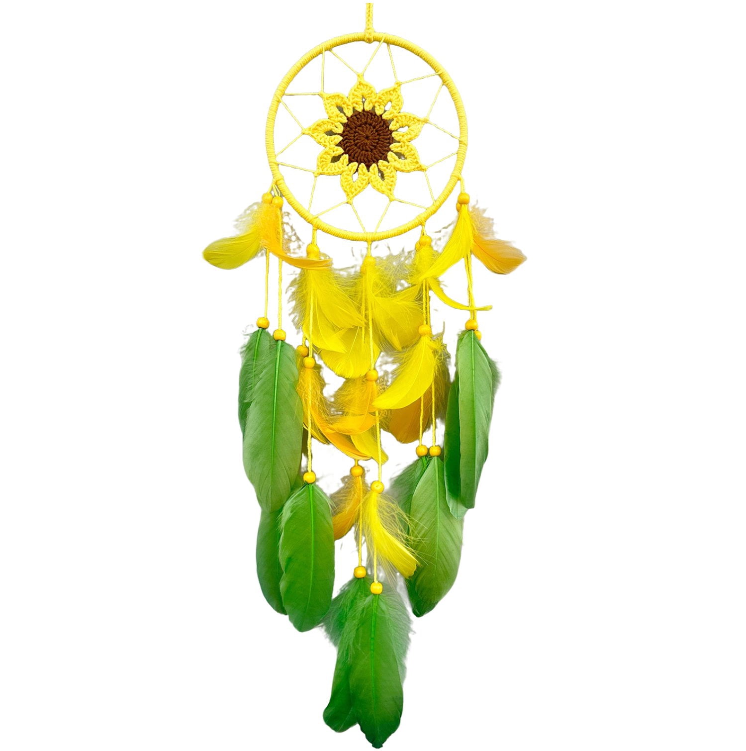 Dream Catcher Handmade Crochet Sunflower Wind Chimes Sunflower Garden ...