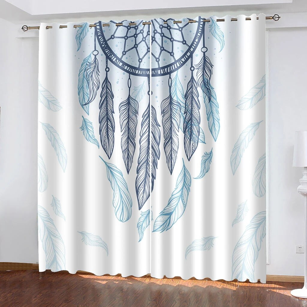 Dream Catcher Starry Sky Dream Feather 3d Printing Curtain Shade ...