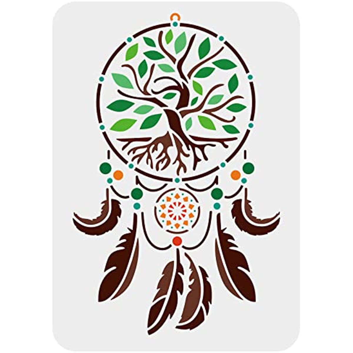 Dream Catcher Stencils Tree of Life Stencil Plastic Tree & Dream ...