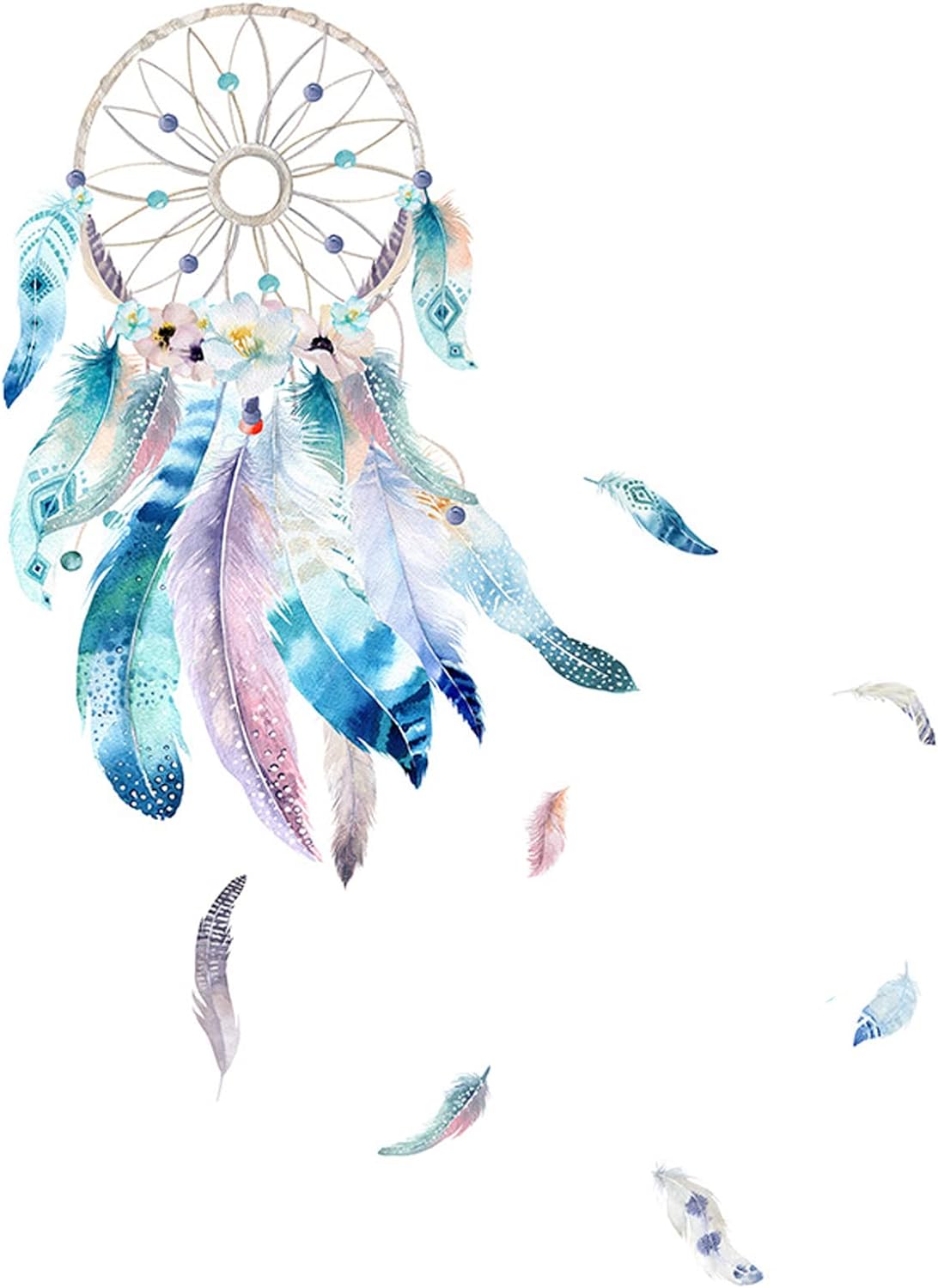 | Dream Catcher Wall Sticker, Feather Dream Catcher Sticker, Dream ...