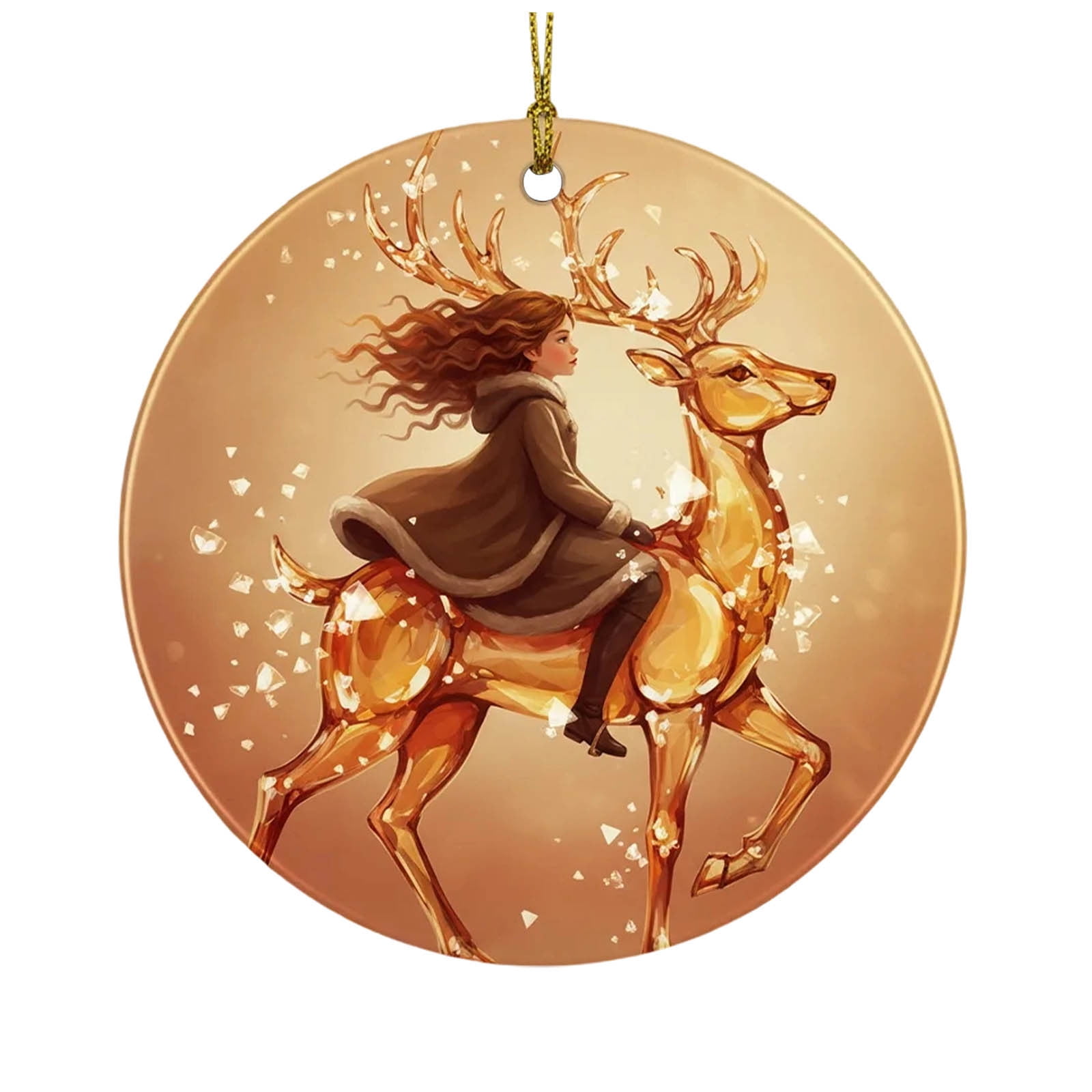 The Dream A Christmas Ornament of Courage - Handcrafted Girl Riding ...