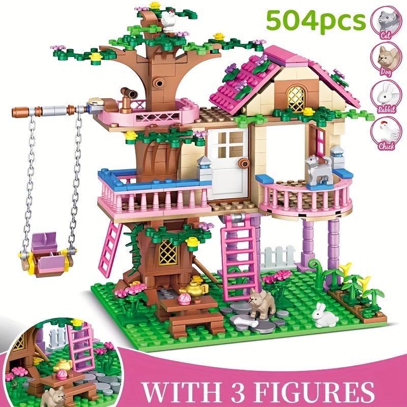 Dream City Friendship Tree House Princess Castle Building Blocks Street ...