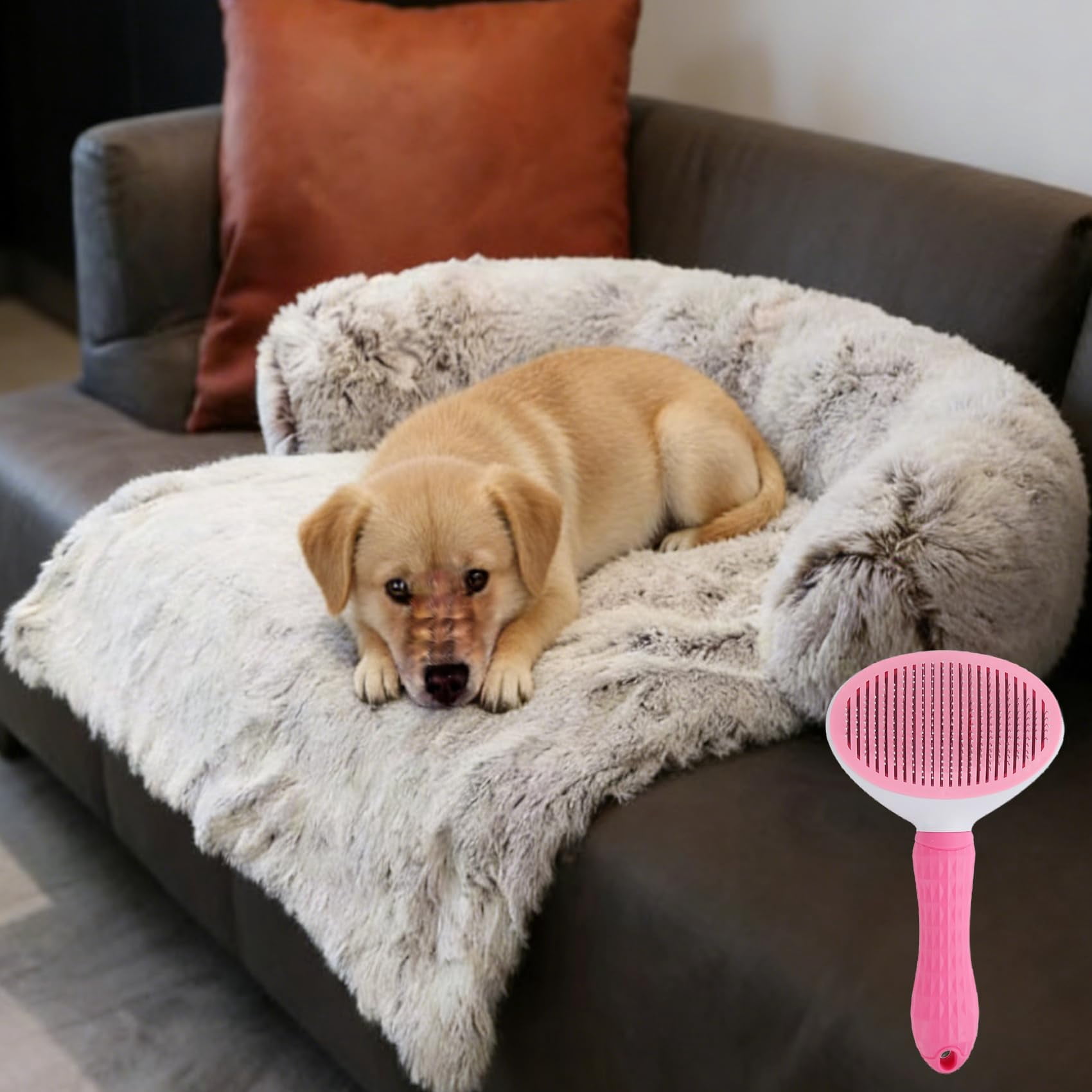 Dream Cloud Pet Sofa Bed, Calming Dog Bed Fluffy Plush Dog Mat, Luxury ...