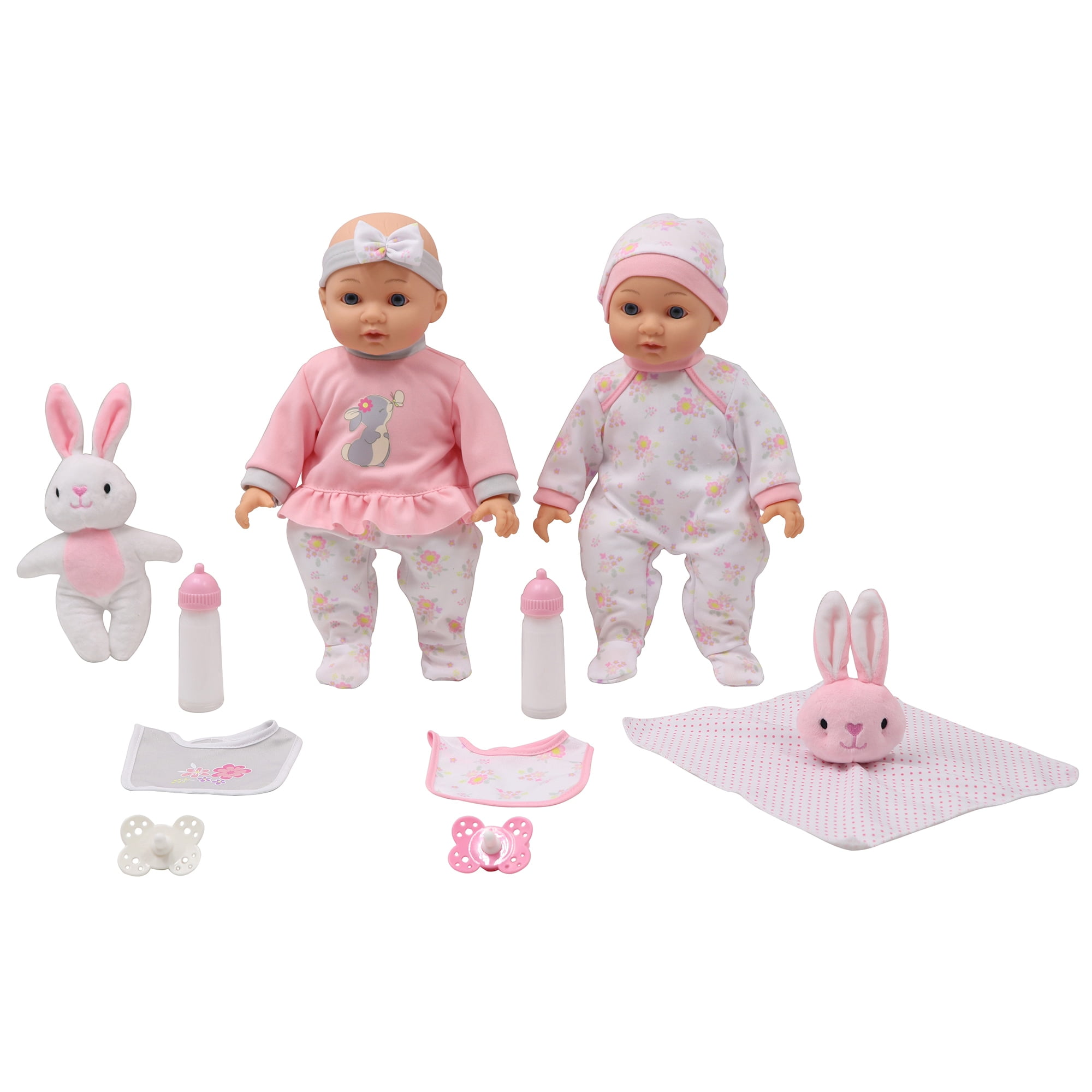 Dream Collection: Deluxe Twin Set - Bunny - 2 Lifelike 14" Baby Dolls ...