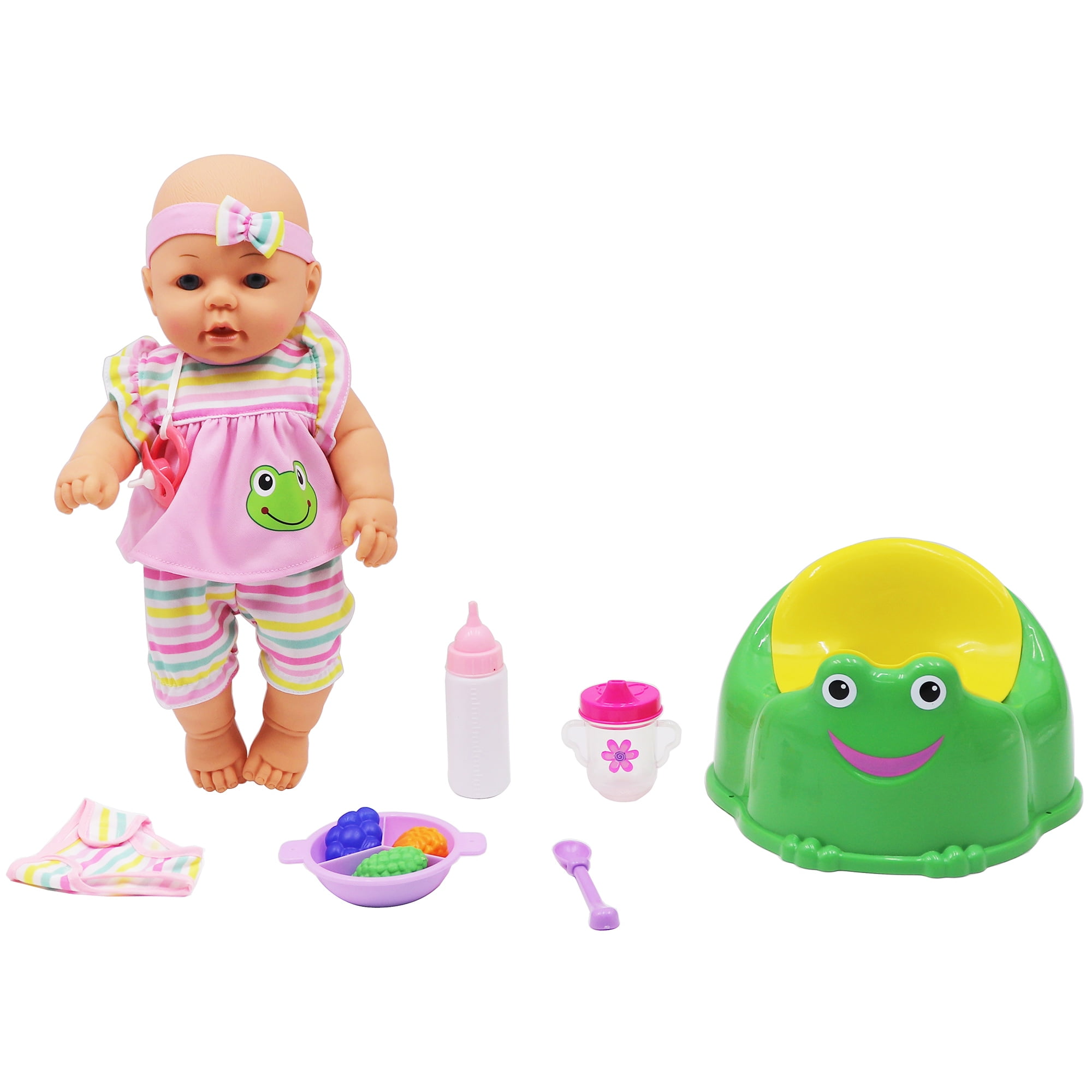 Dream Collection, New Born Baby Doll Care Set with Training Potty ...