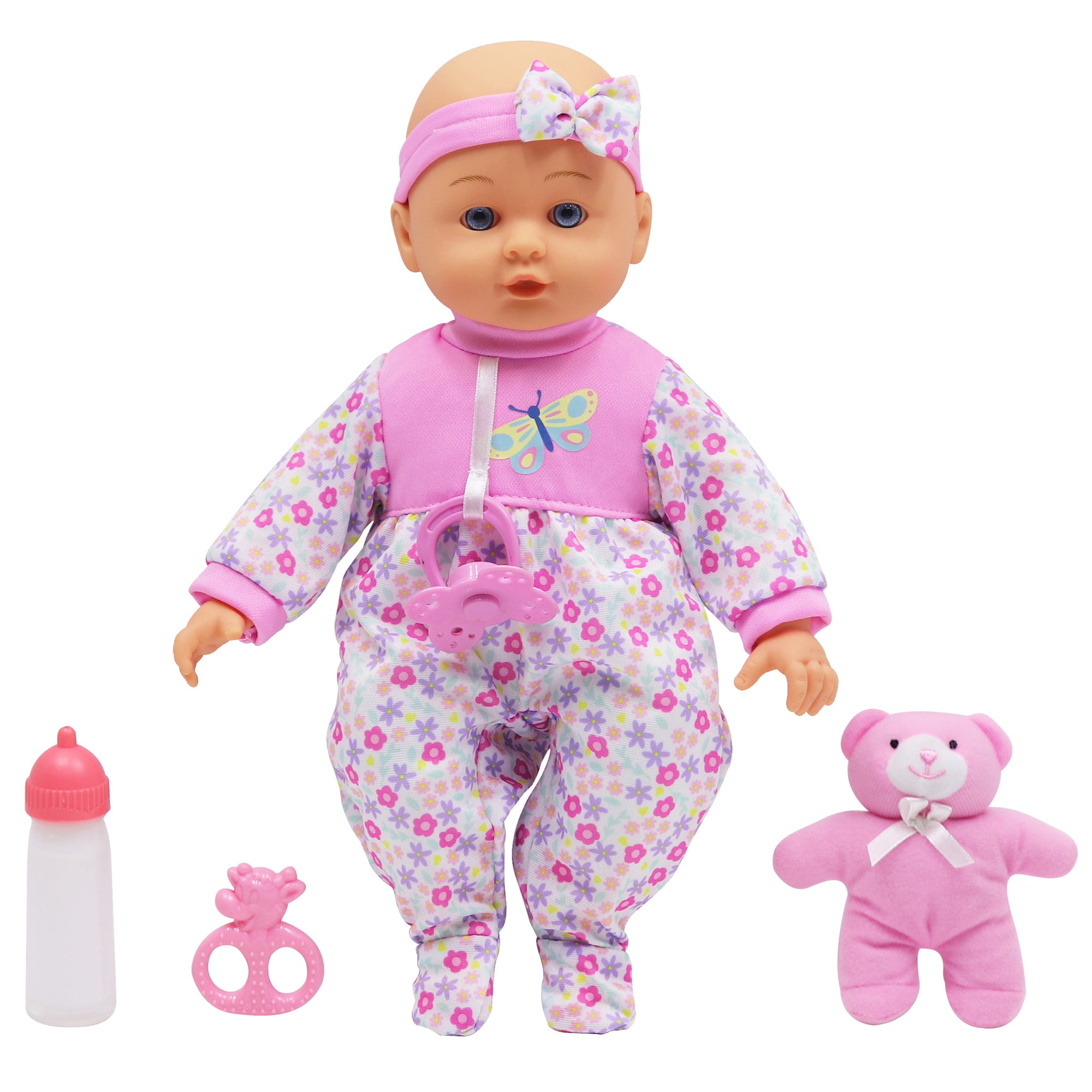 Dream Collection: Soft Baby Doll Maggie - Pink & White, 14" Lifelike ...
