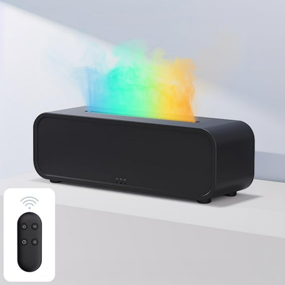 Dream Color Flame Diffuser Humidifier, Music Sync Ultra-Quiet Aroma ...