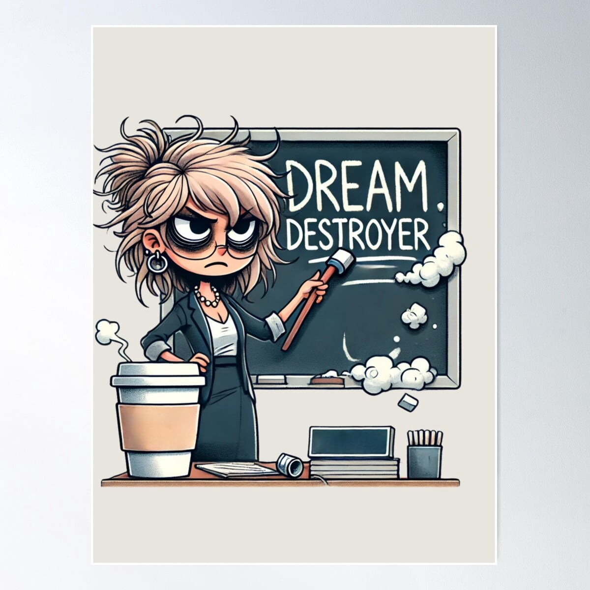 Dream Destroyer: Teacher Mode Activated Poster Wall Art, Modern Wall ...