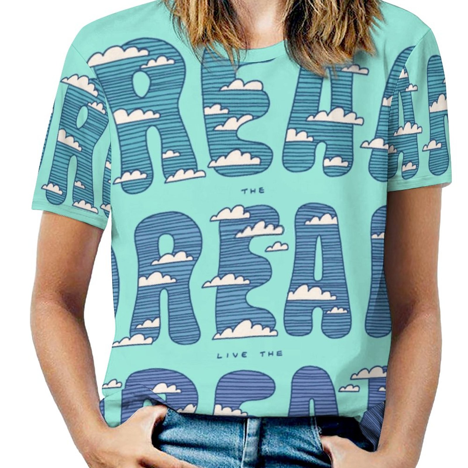 Dream Dream Dream Women Short Sleeve Tops O-Neck Hollow Out Shoulder ...